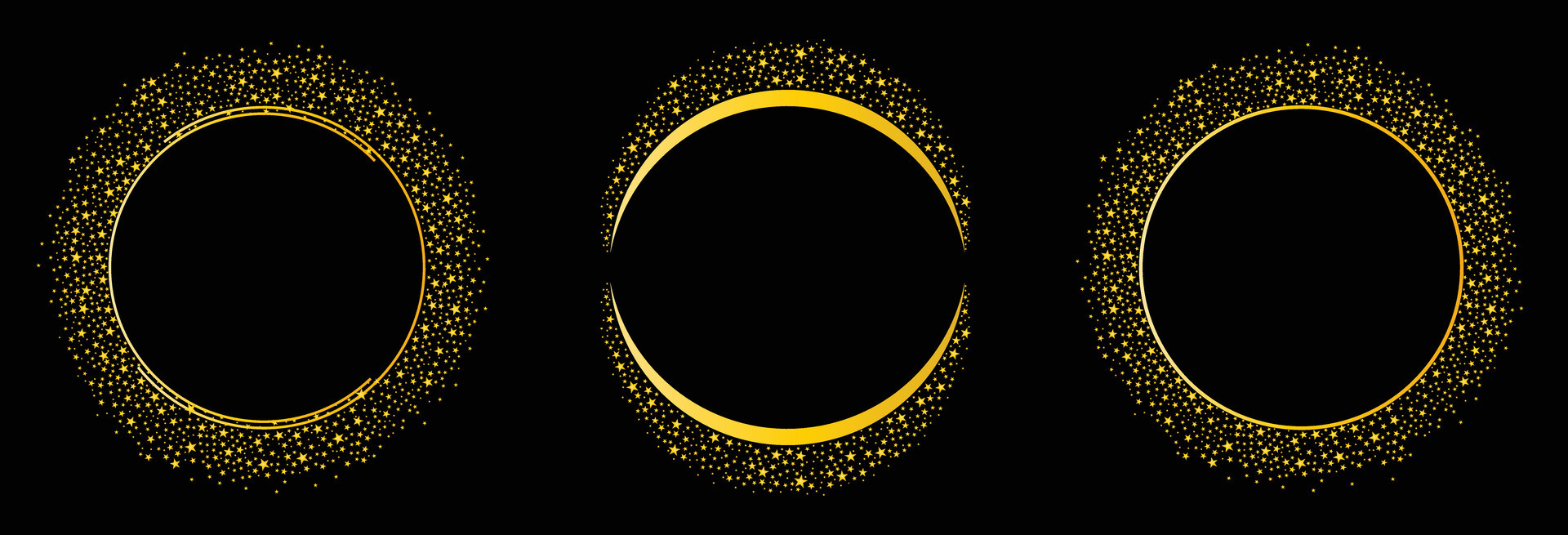 Circle Frame With Sparkling Glitter Stars 42155335 Vector Art at Vecteezy