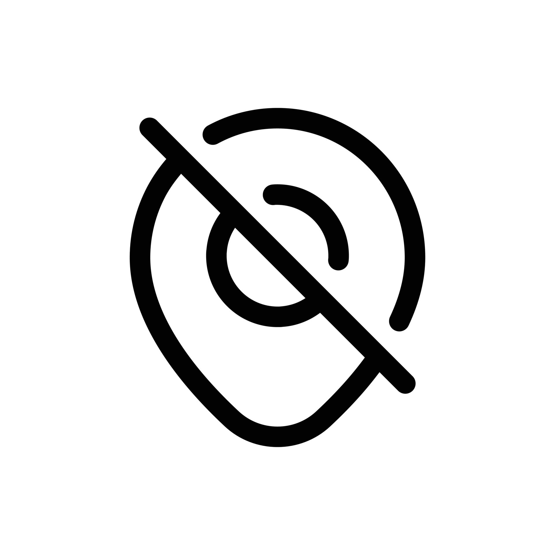 inhabilitar ubicación icono en de moda contorno estilo aislado en ...