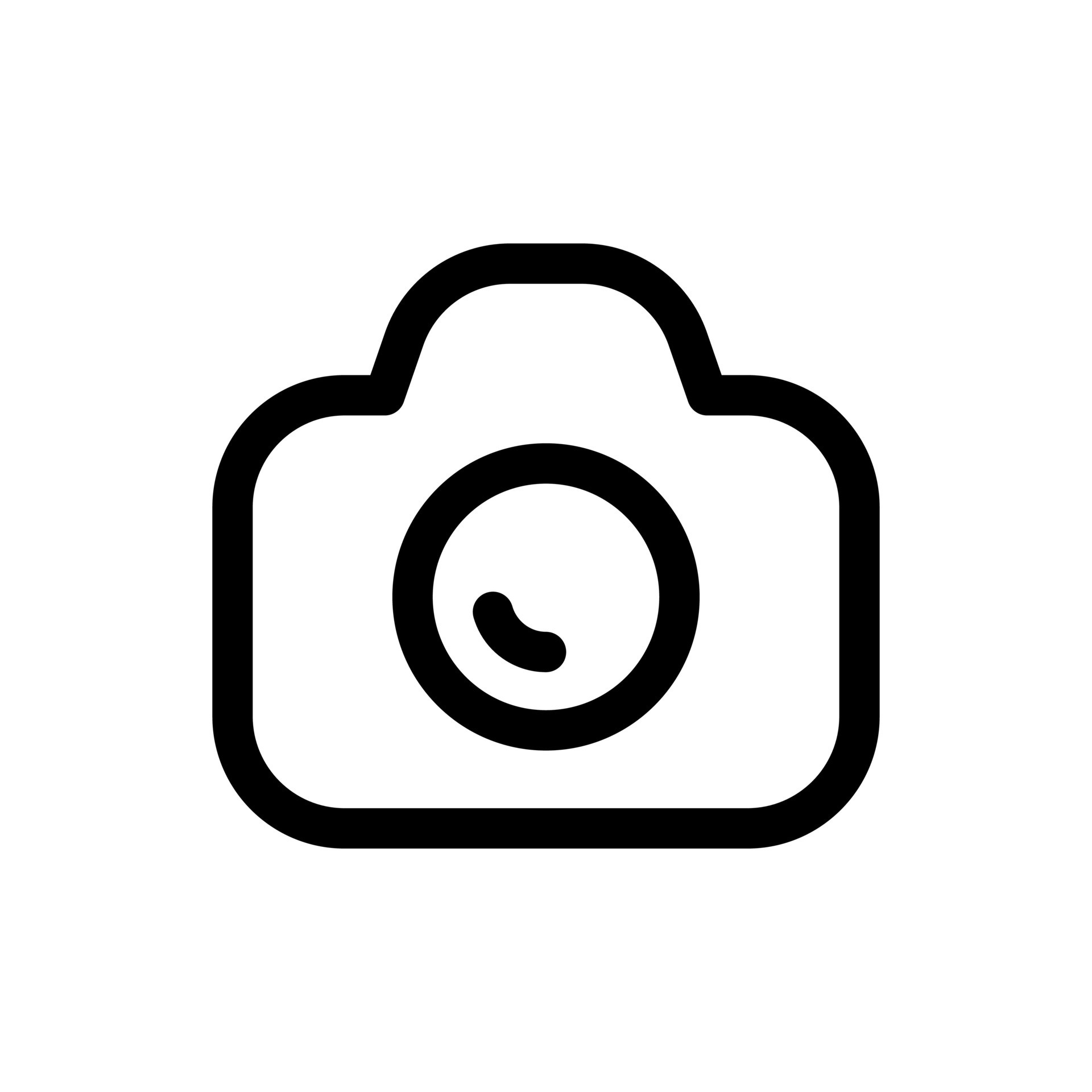 Camera icon in trendy outline style isolated on white background ...