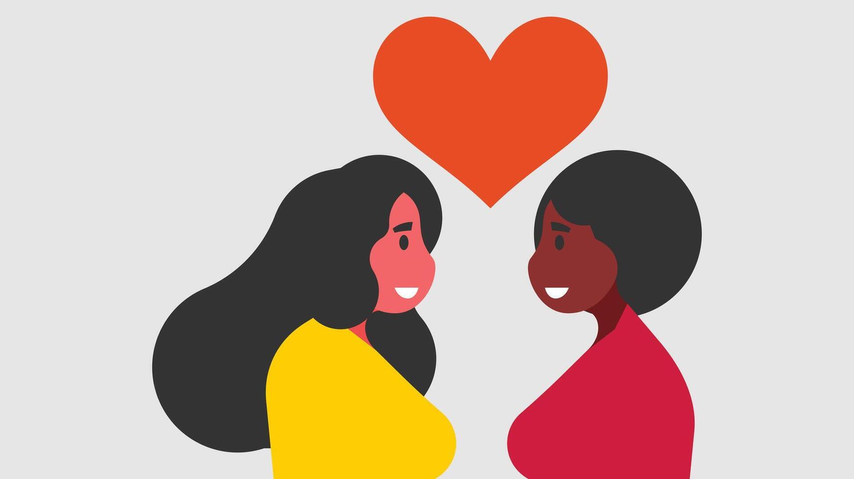 Girls Friendship And Love Vector Illustration 42157758 Vector Art At Vecteezy
