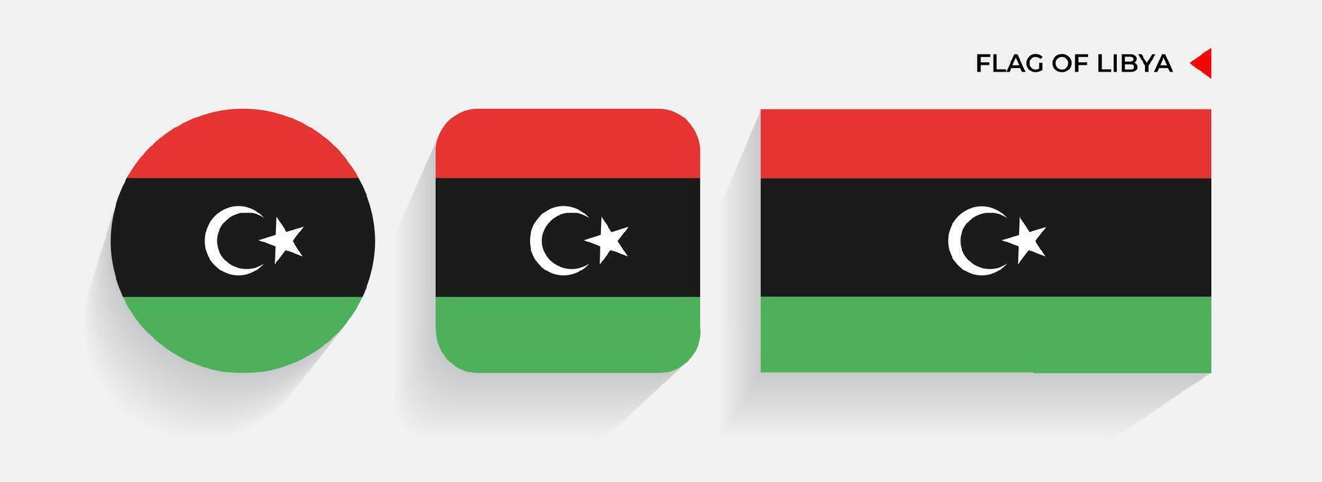 Libya Flags arranged in round, square and rectangular shapes 42157935 Vector Art at Vecteezy