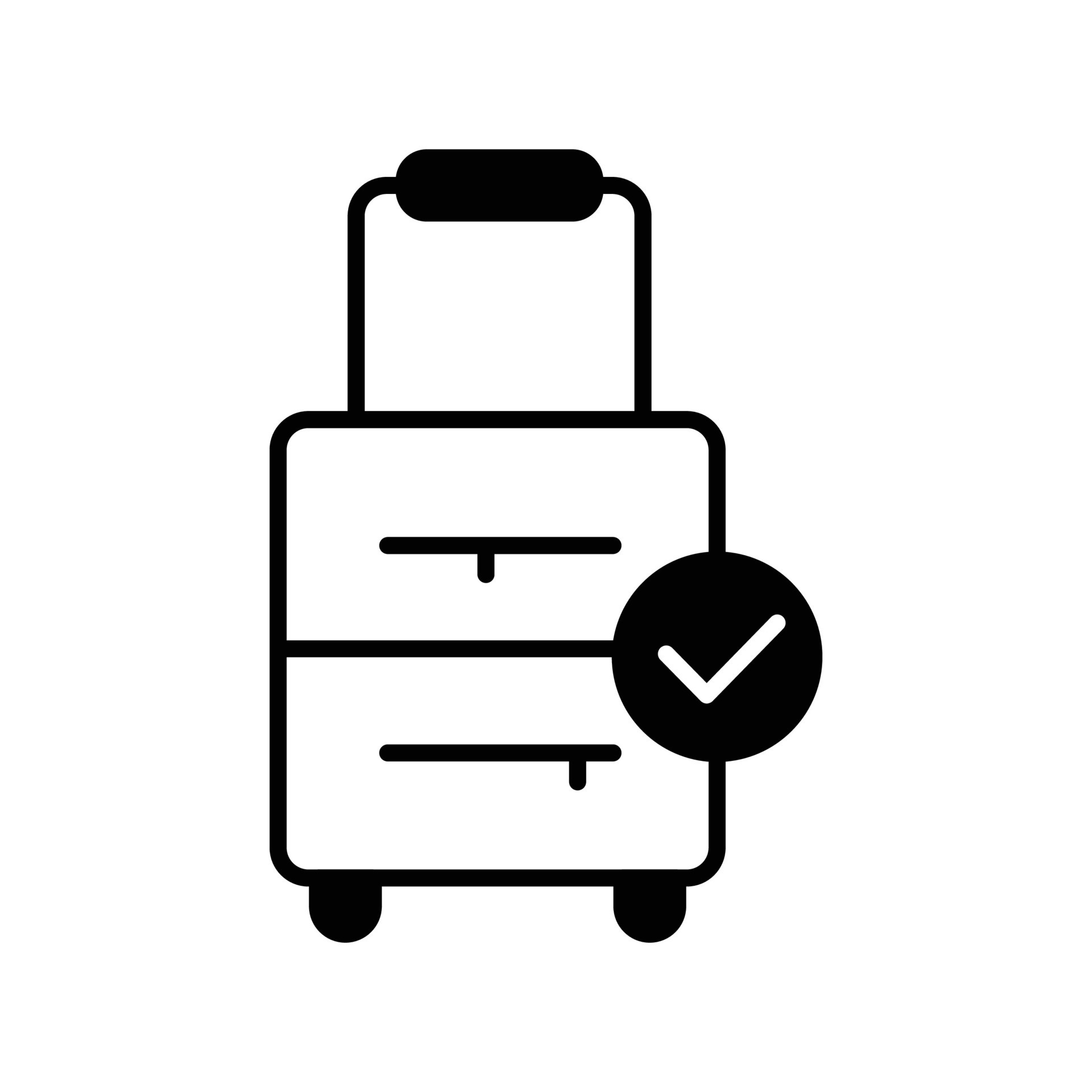 safe luggage icon. black fill icon 42159334 Vector Art at Vecteezy