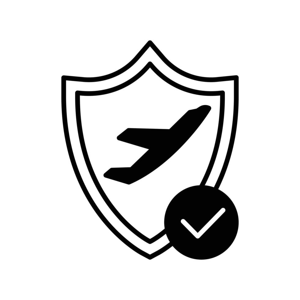 safe flight icon. black fill icon 42159399 Vector Art at Vecteezy