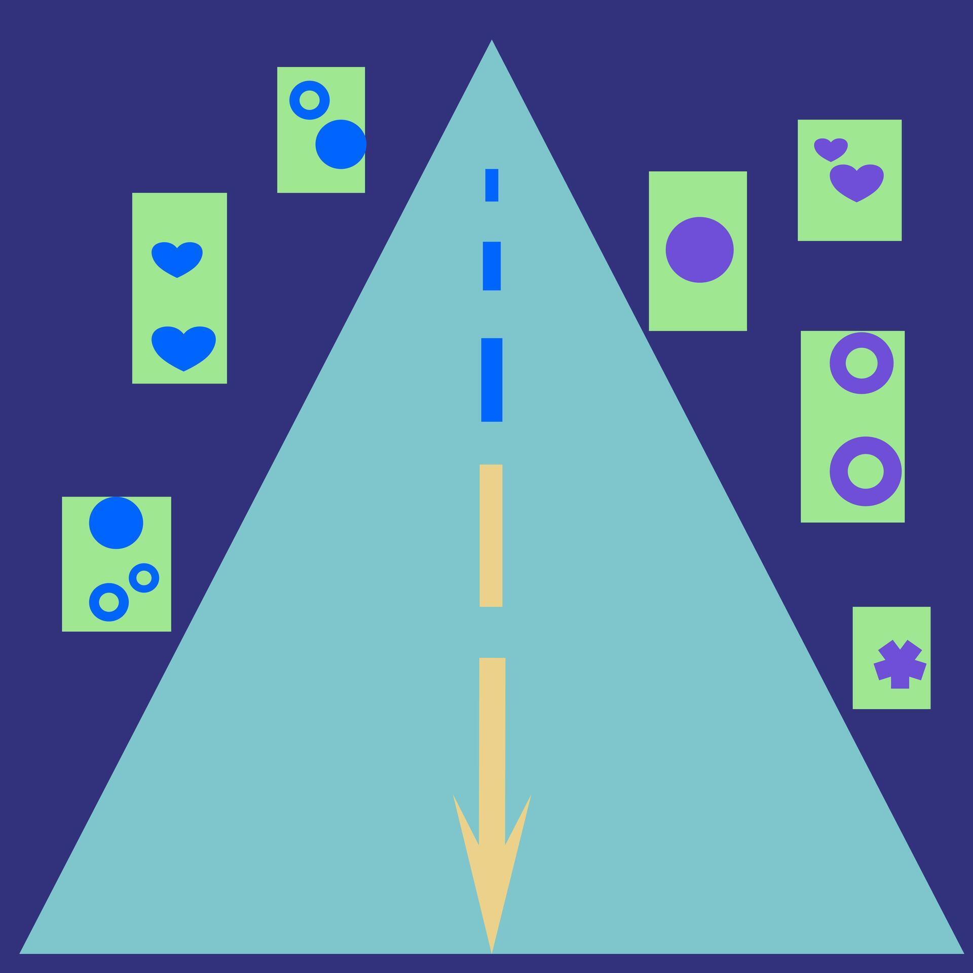 Abstract geometric vector with miscellaneous shapes with handmade stlye. The vector illustration ...