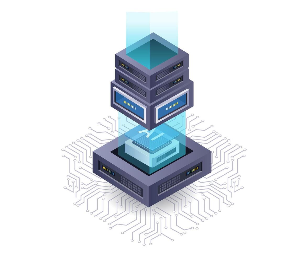 Technology artificial intelligence production server 42160288 Vector ... Technology artificial intelligence production server 42160288 Vector ...