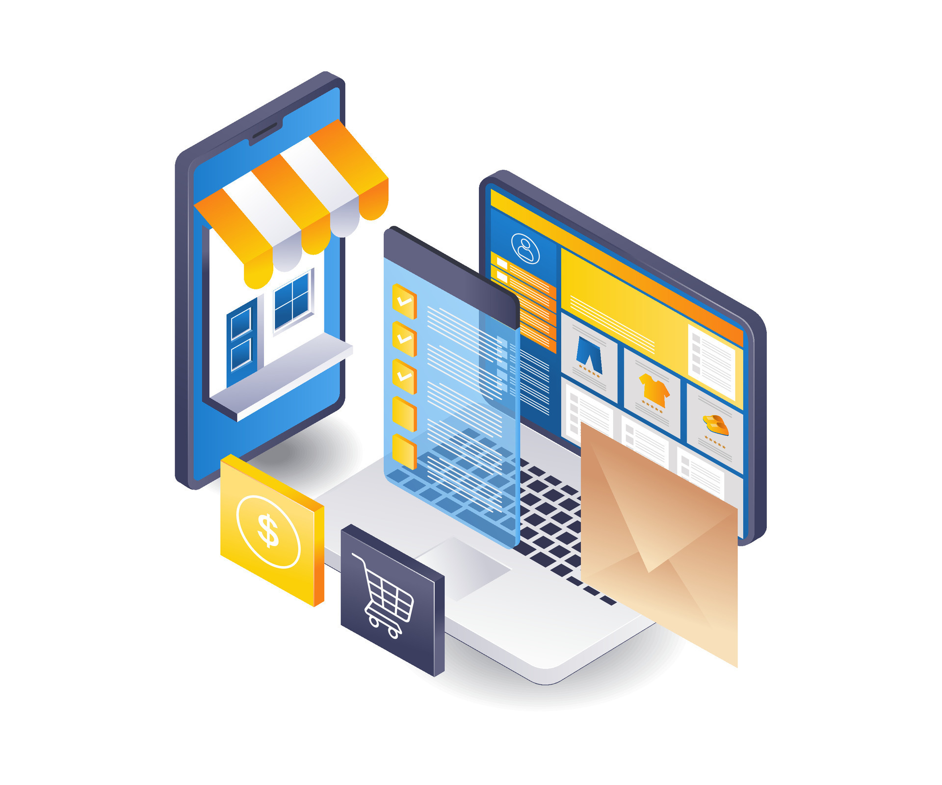 Development Of Technological E Commerce Applications 42160472 Vector