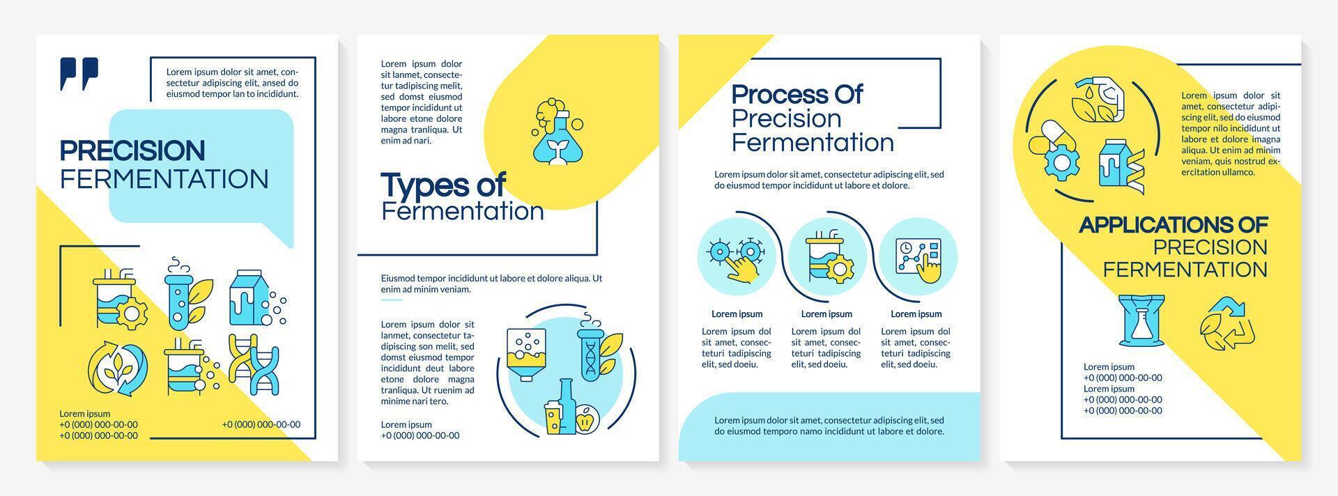 Precision fermentation technology blue and yellow brochure template ... Precision fermentation technology blue and yellow brochure template ...