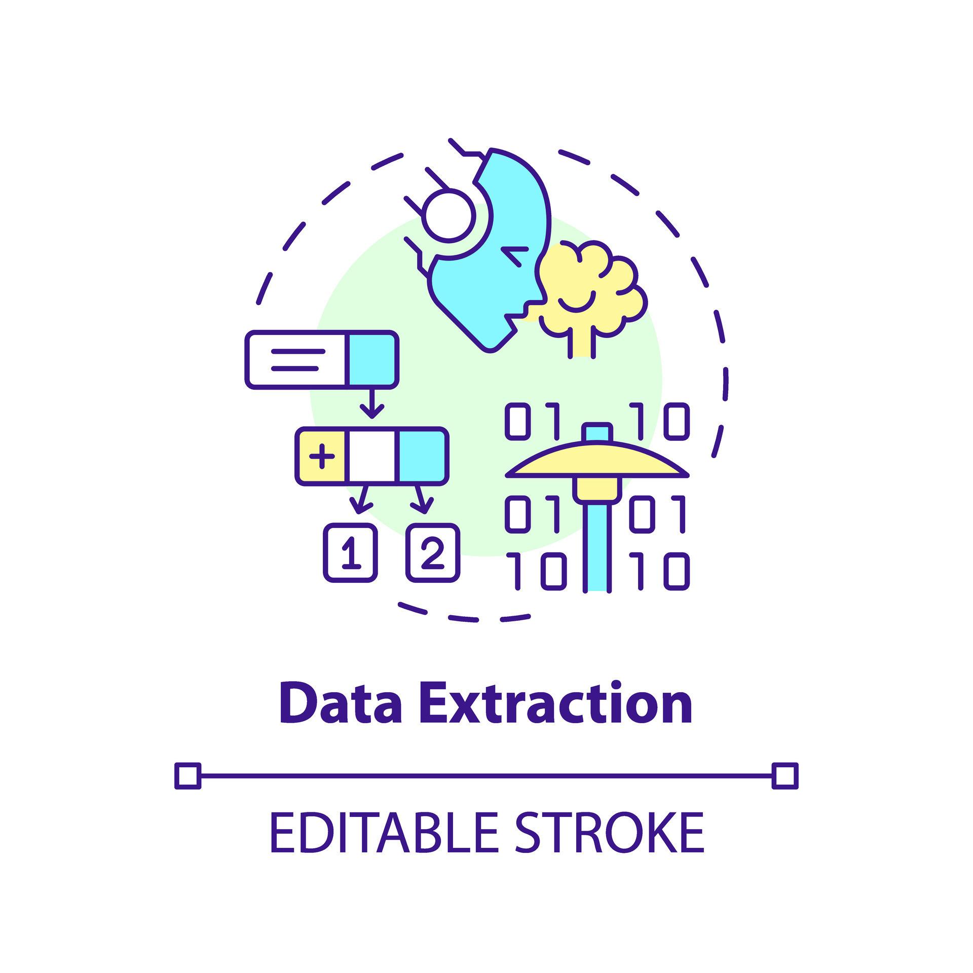 Data Extraction Multi Color Concept Icon Artificial Intelligence Etl
