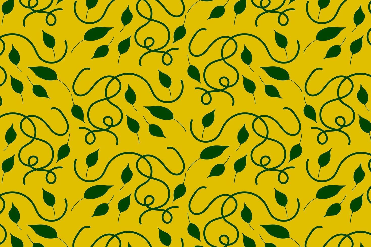 Creative Ornament Leaf Seamless Pattern Abstract Elegant Tropical