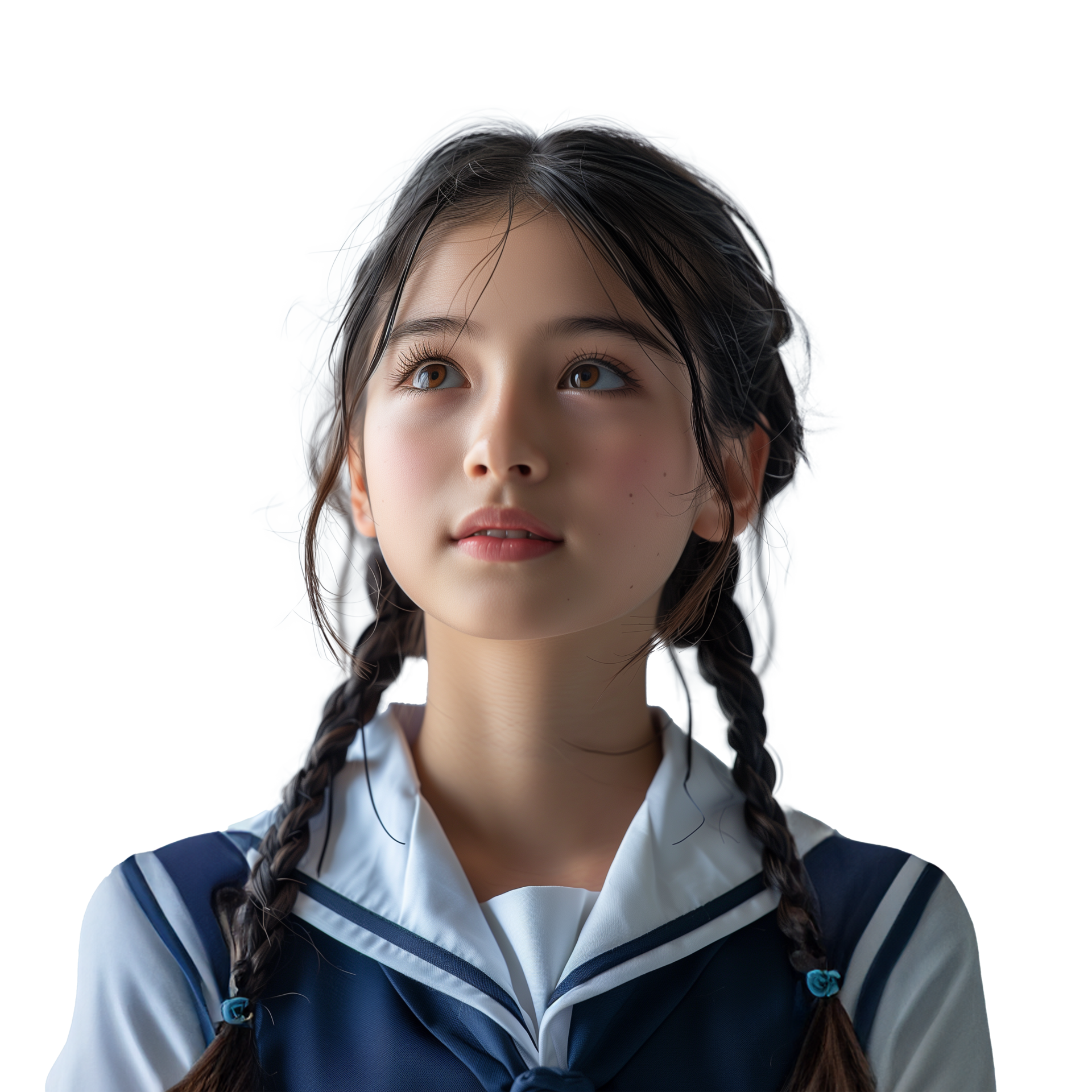 AI generated A young asian girl with long hair 42165871 PNG