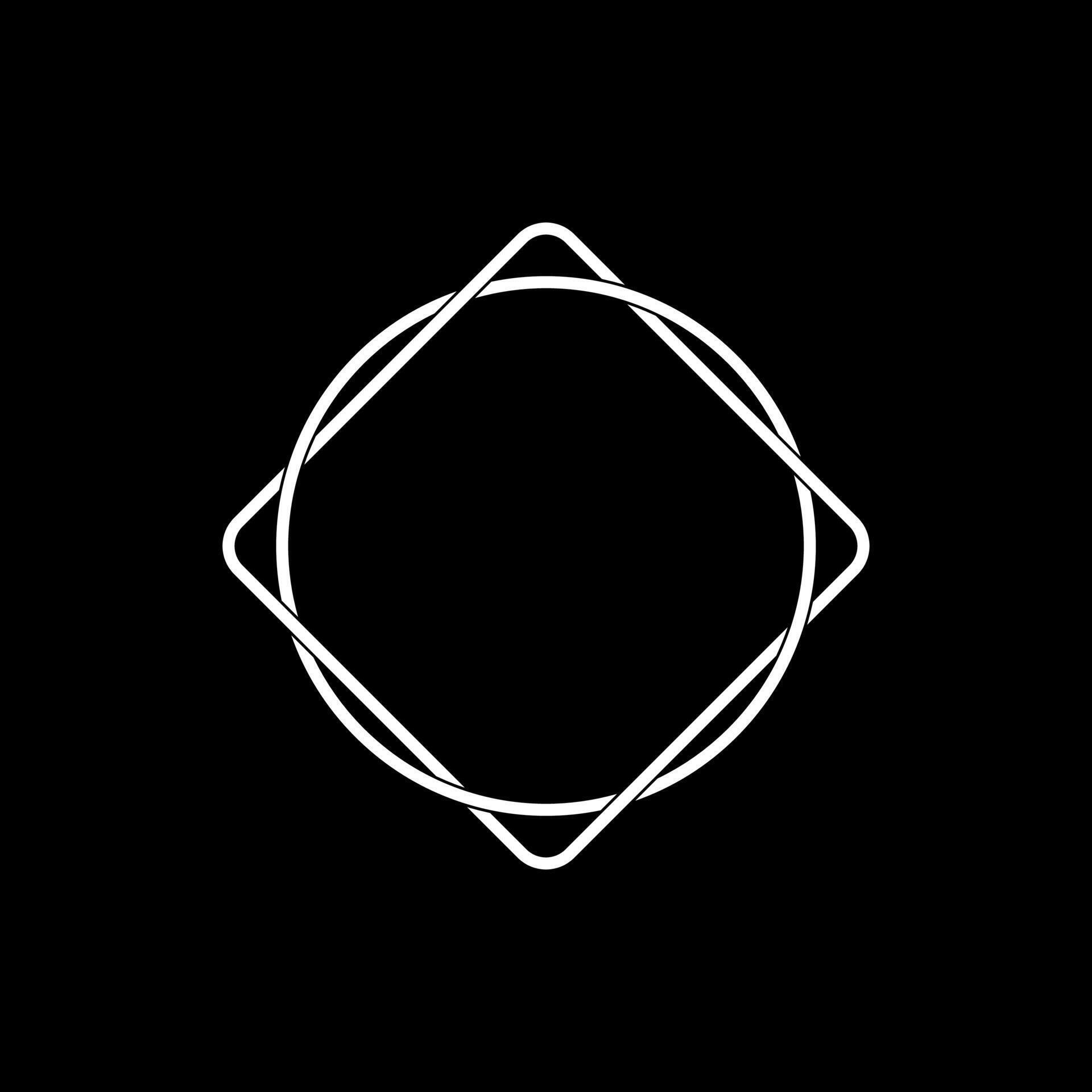 Circle And Rhombus Shape Composition Weaving Line Style Can Use For