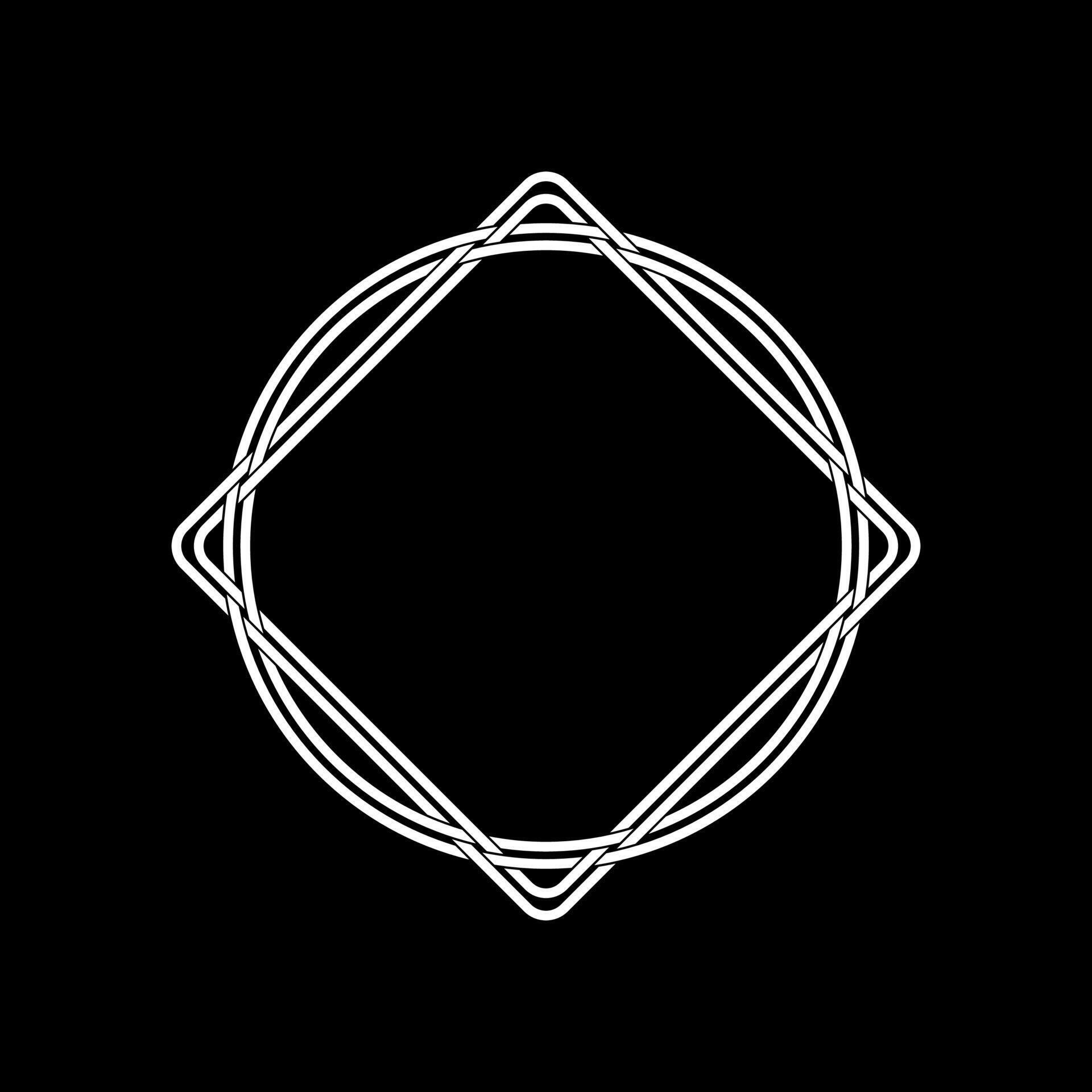 Circle And Rhombus Shape Composition Weaving Line Style Can Use For