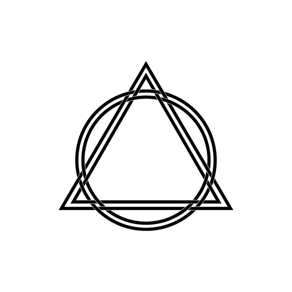 Triangle And Circle Shape Composition Can Use For Logo Gram Apps