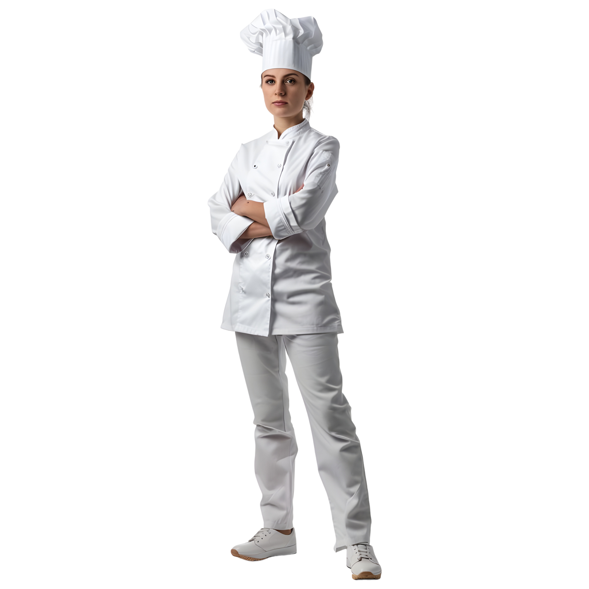 AI generated Female or Woman Chef Standing on Transparent background ...