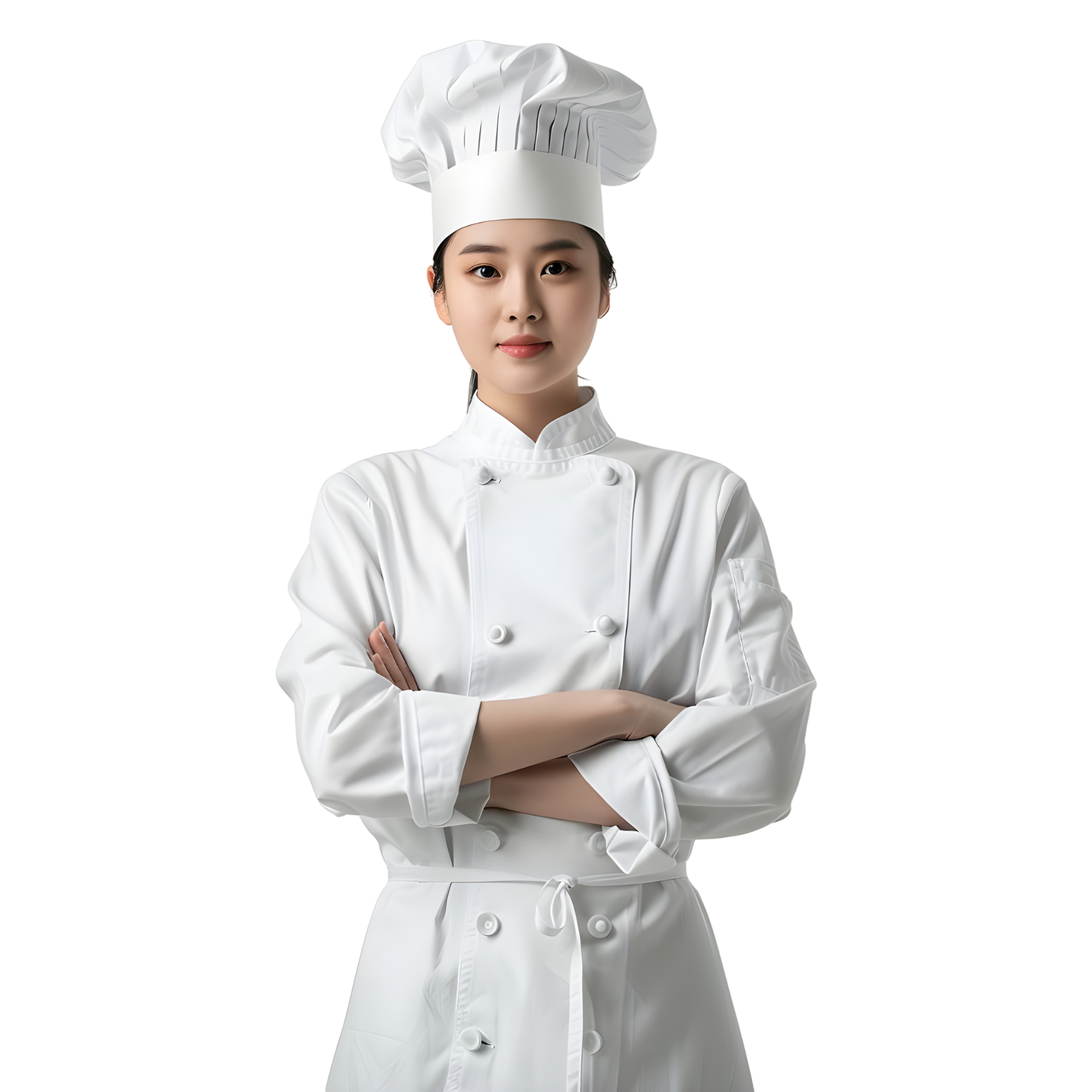 AI generated Female or Woman Chef Standing on Transparent background ...
