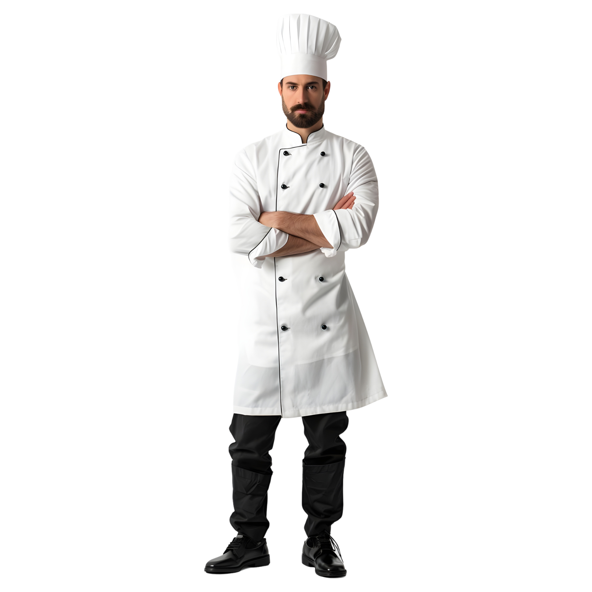 AI generated Male Senior Chef Standing on Transparent background - Ai ...