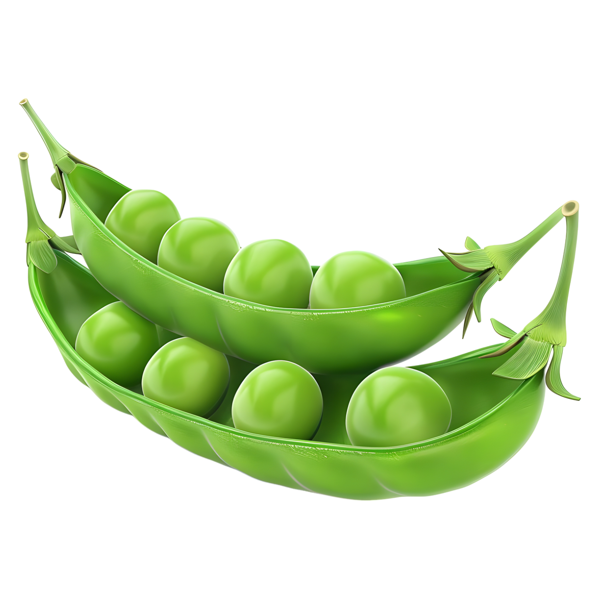 AI generated 3D Rendering of a Green Fresh Peas on Transparent ...