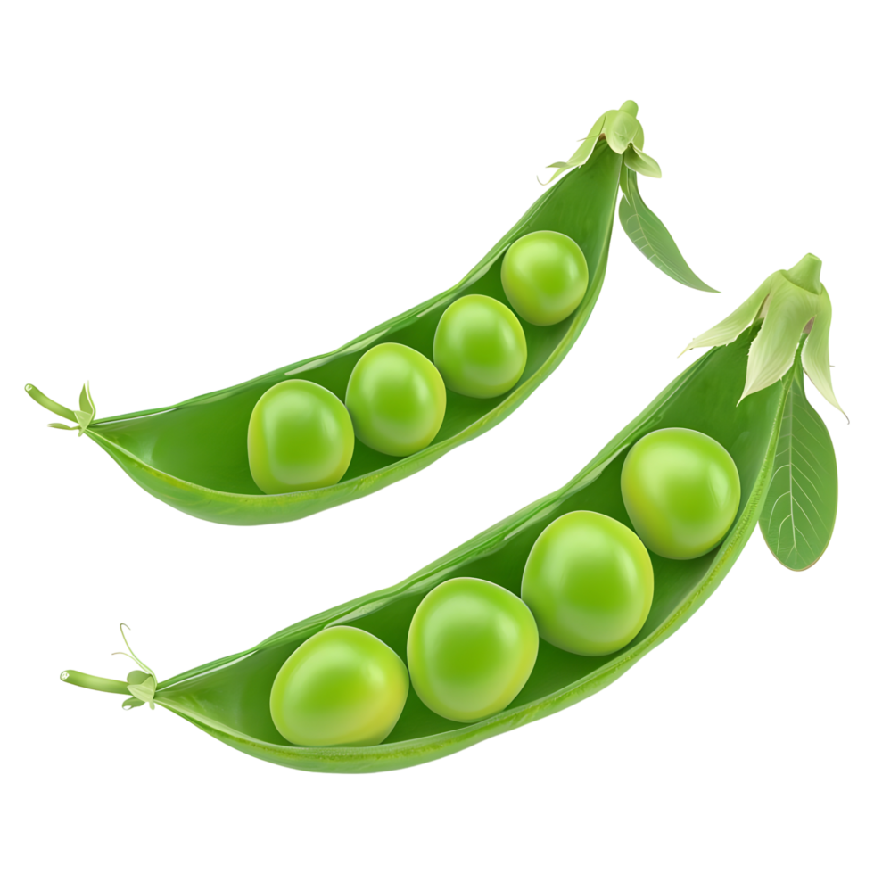 AI generated 3D Rendering of a Green Fresh Peas on Transparent ...