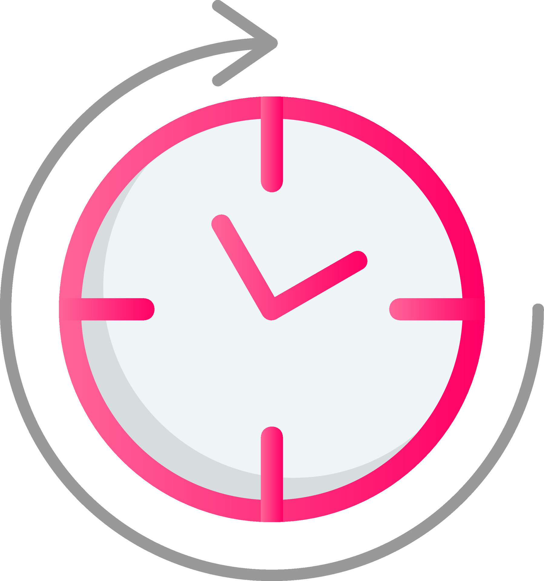 Clockwise Flat Gradient Icon 42170992 Vector Art at Vecteezy