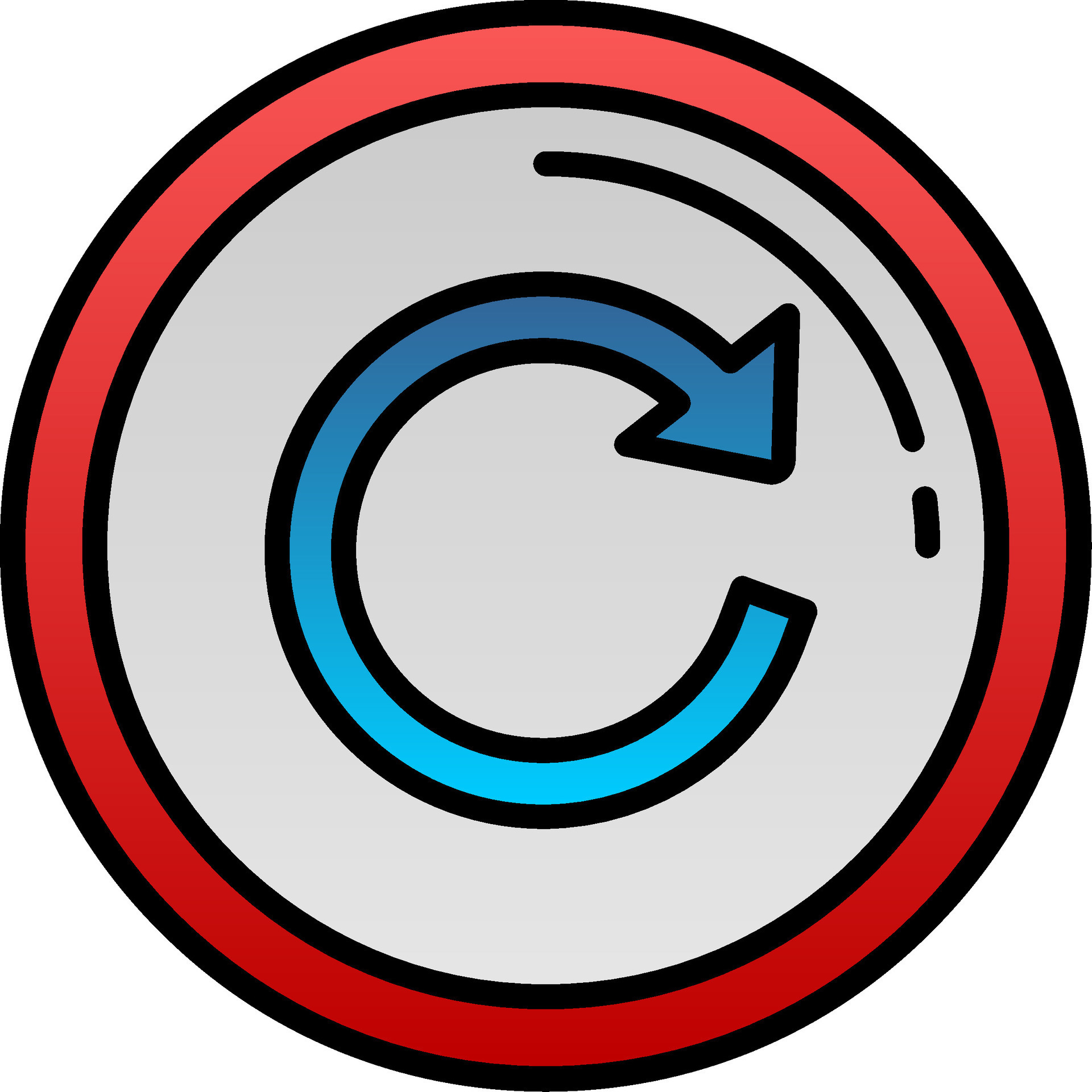 Reload Line Filled Gradient Icon 42173293 Vector Art At Vecteezy