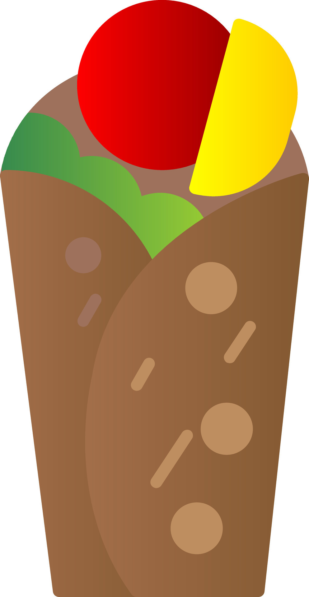 Wrap Flat Gradient Icon 42175490 Vector Art at Vecteezy