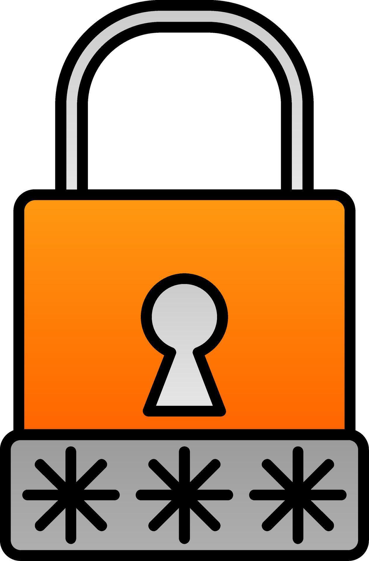 Passcode Line Filled Gradient Icon 42177180 Vector Art at Vecteezy