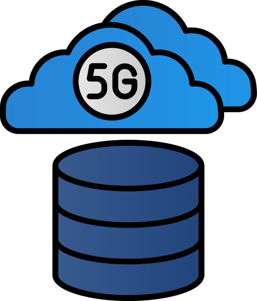 Cloud Database Line Filled Gradient Icon 42182374 Vector Art At Vecteezy