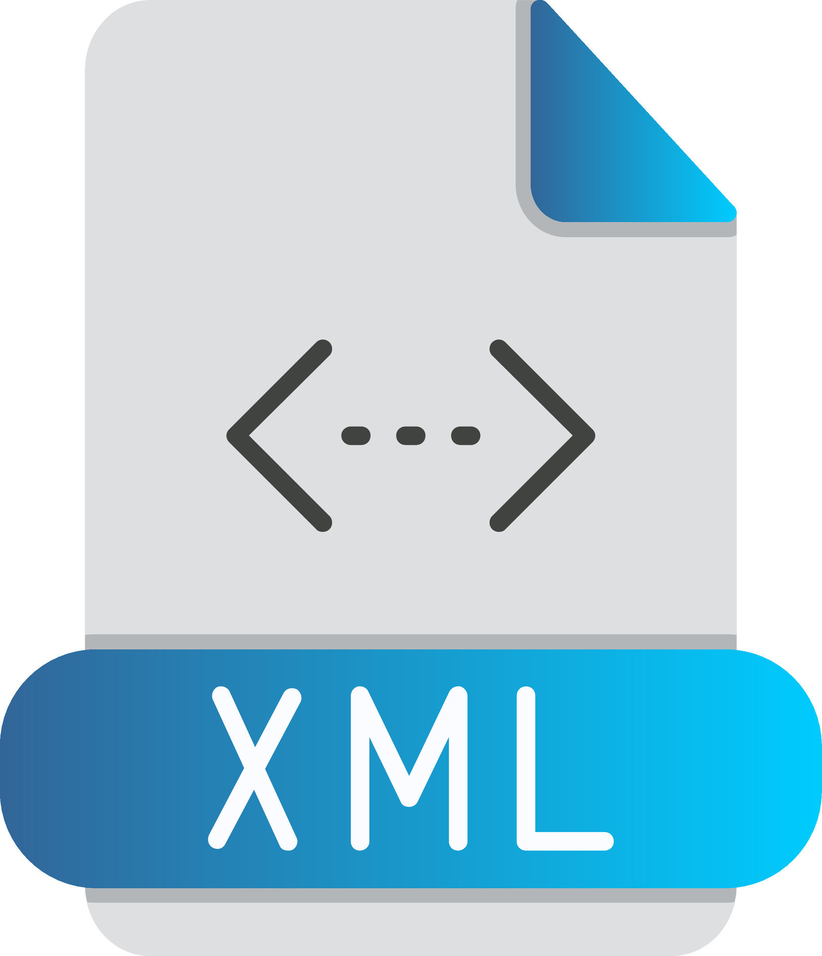 Xml Flat Gradient Icon 42183995 Vector Art at Vecteezy