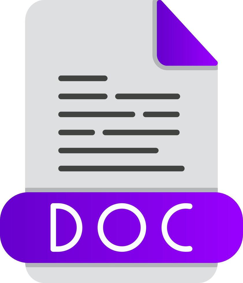 Doc Flat Gradient Icon 42184000 Vector Art at Vecteezy