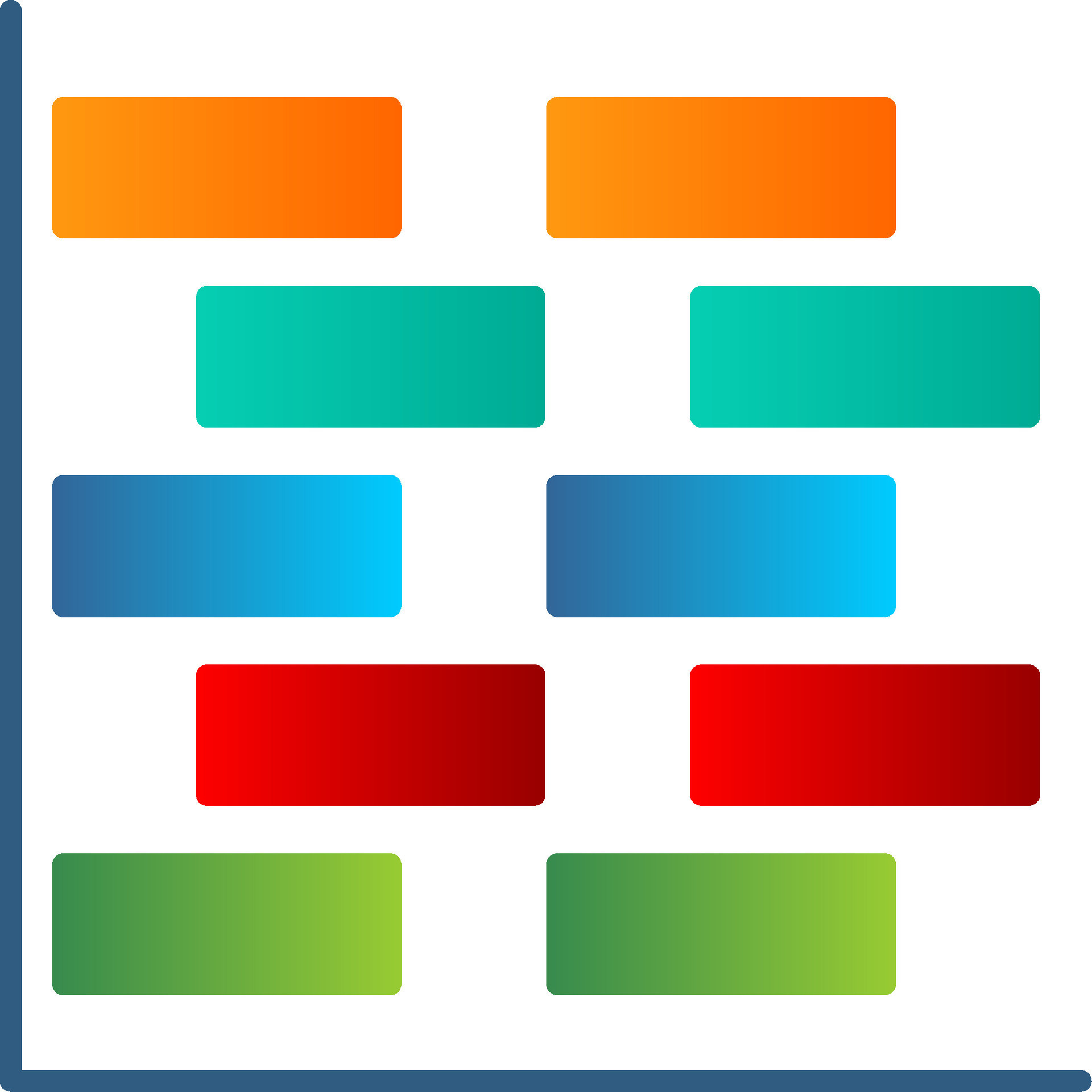 Gantt Chart Flat Gradient Icon 42184113 Vector Art at Vecteezy