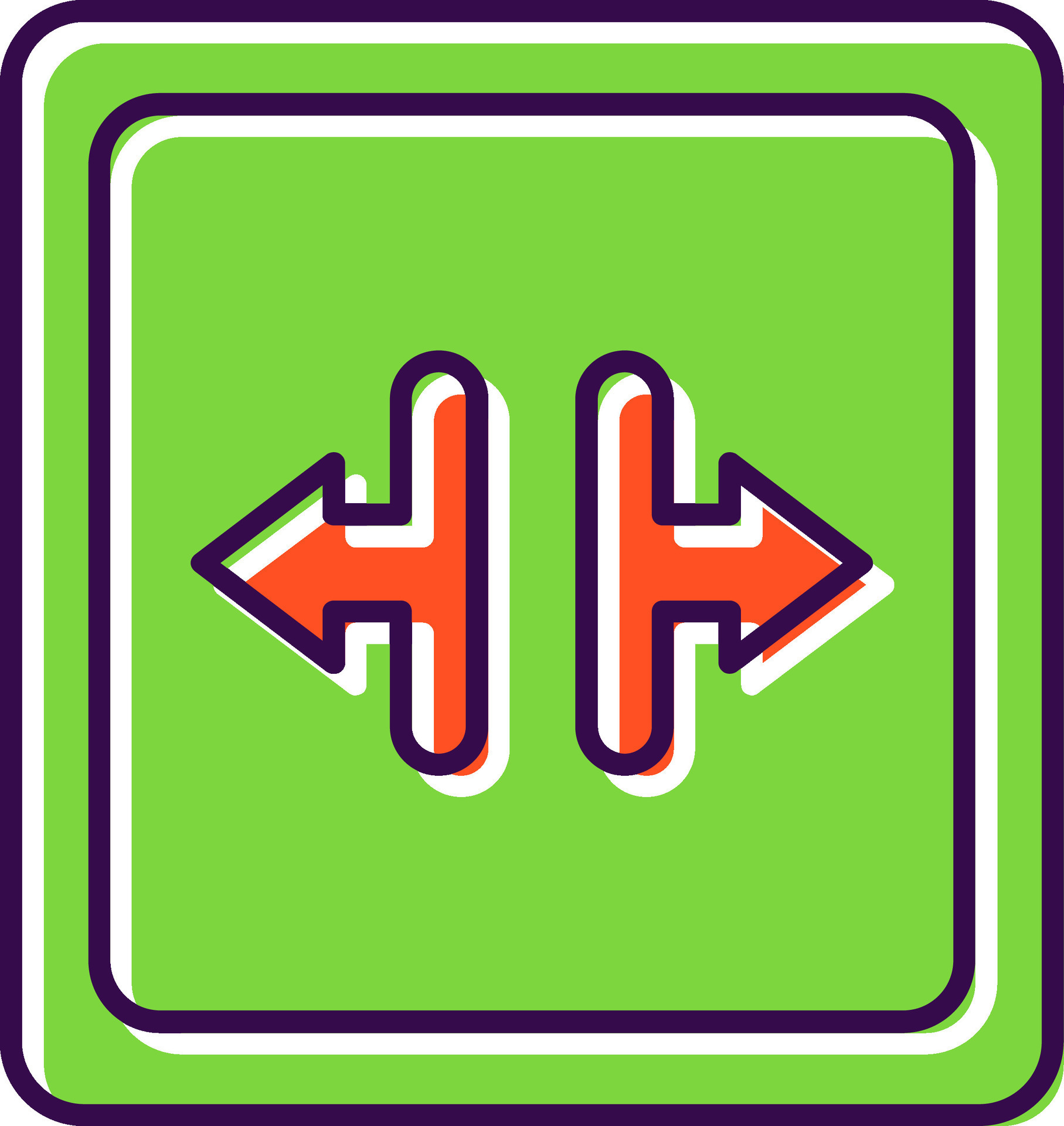 Width Filled Icon 42185080 Vector Art at Vecteezy