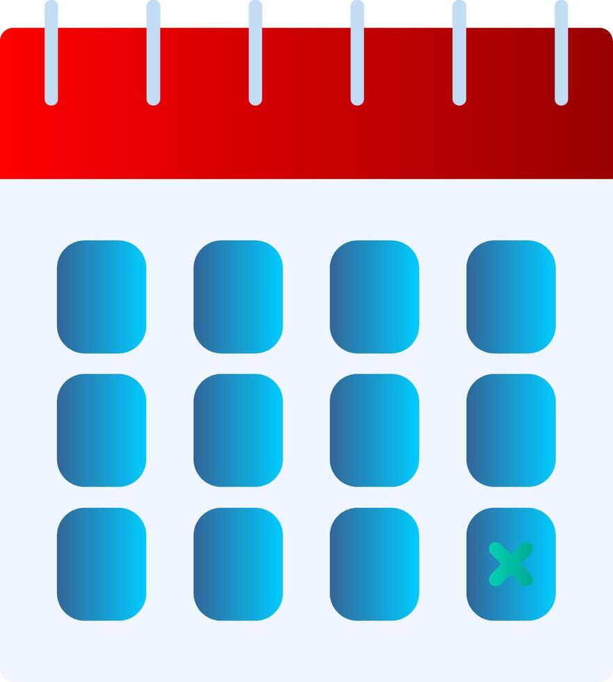 Date Flat Gradient Icon 42187175 Vector Art at Vecteezy