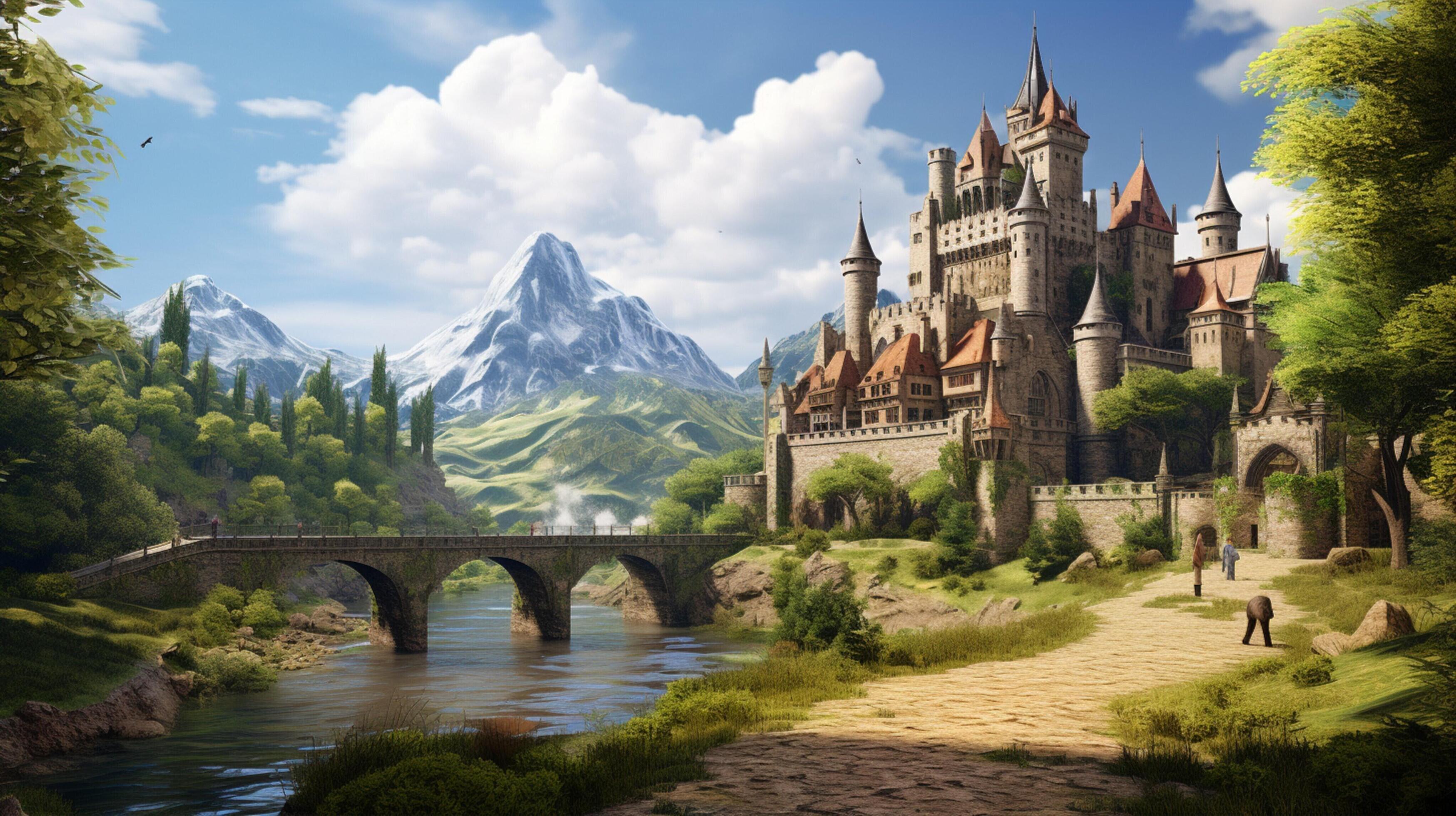 AI generated Medieval Castles and Kingdoms game background 42190845 Stock Photo at Vecteezy