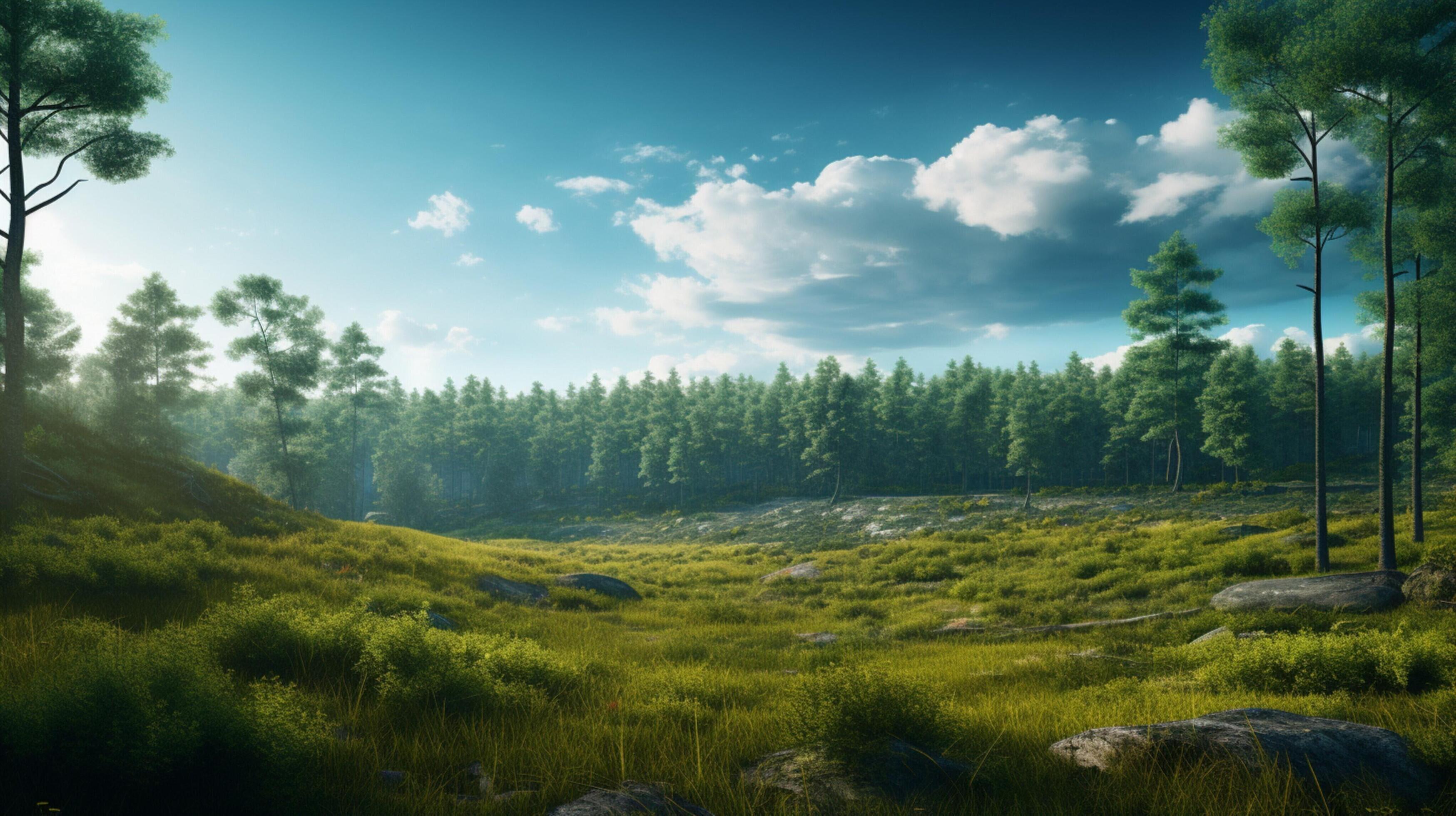 AI generated Sky with Forest Background 42197370 Stock Photo at Vecteezy