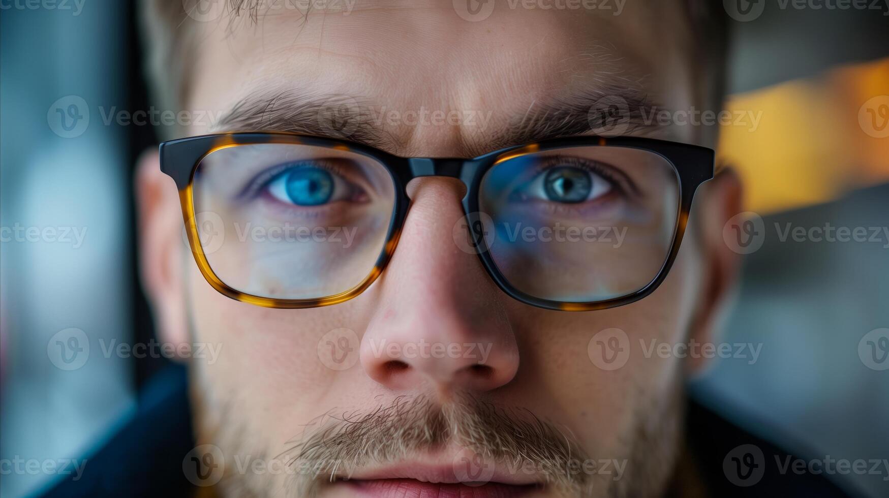 Ai Generated Close Up Portrait Of Man Wearing Glasses 42229782 Stock 