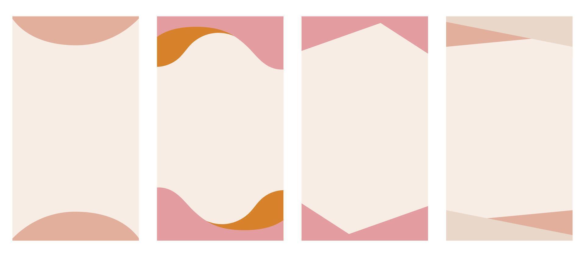 Set of varied shapes for use in vertical stories, promo site headers ...