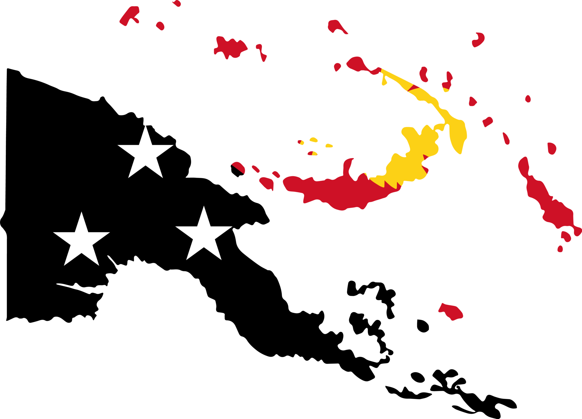 Papua New Guinea map flag 42235842 PNG