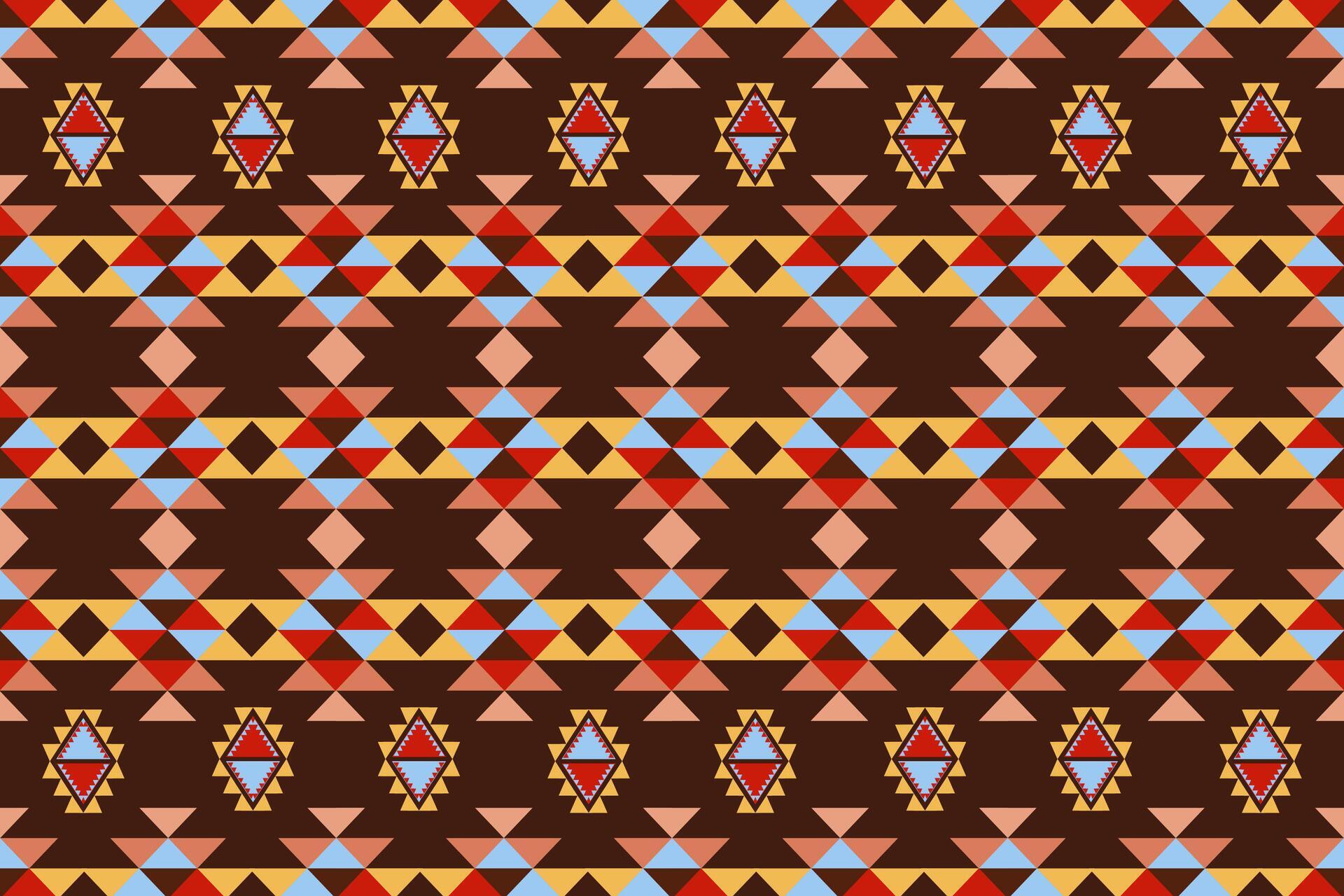 Southwestern Navajo patterns featuring triangles, zigzags, diamonds and stepped motifs ...
