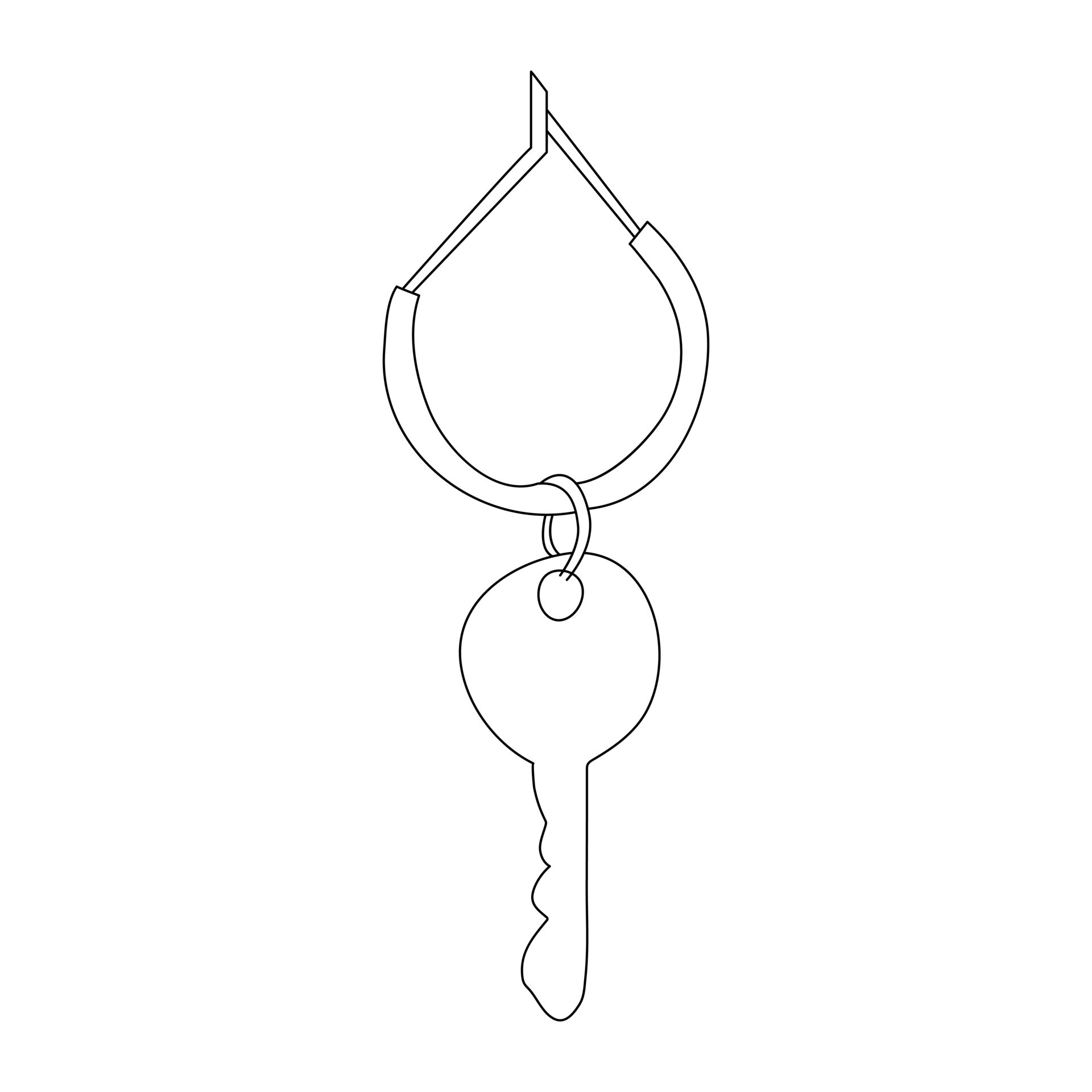 Key Single Line Vector One Continuous Line Drawing Of Key Key Line Icon 42239964 Vector Art At