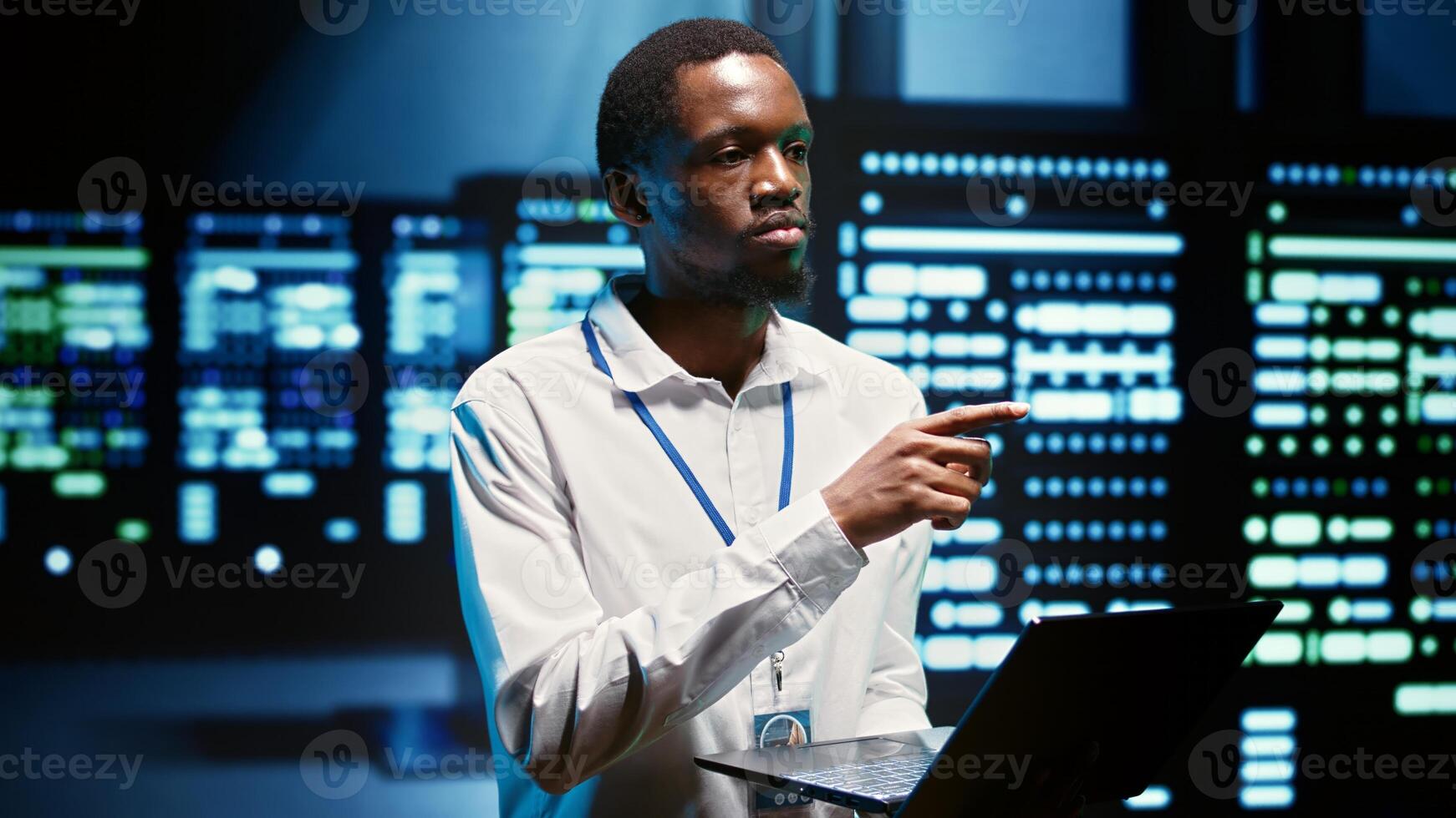System Administrator Ensuring Data Center Servers Are Properly Equipped To Provide Redundancy