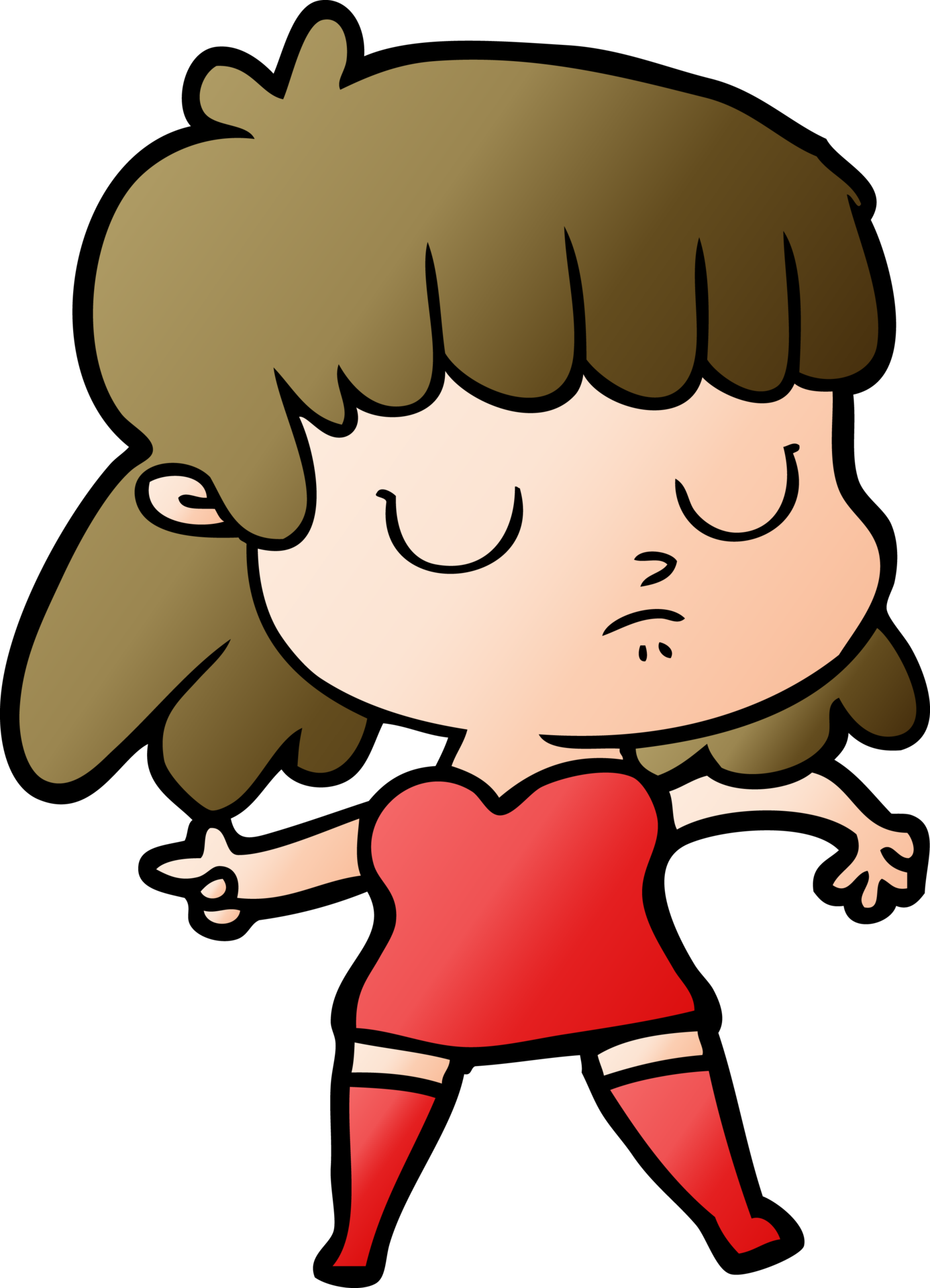 cartoon indifferent woman 42277247 PNG