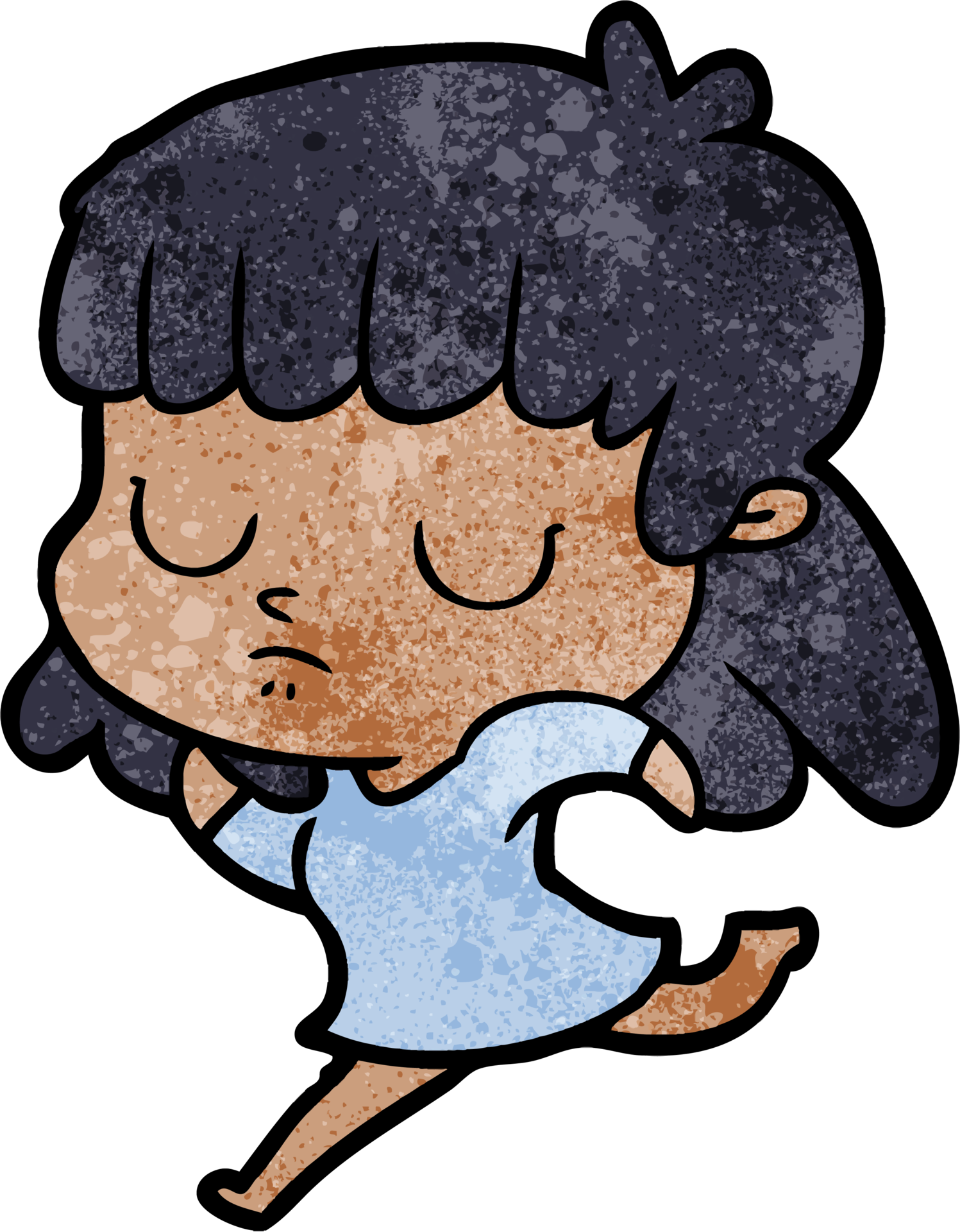 cartoon indifferent woman running 42277894 PNG