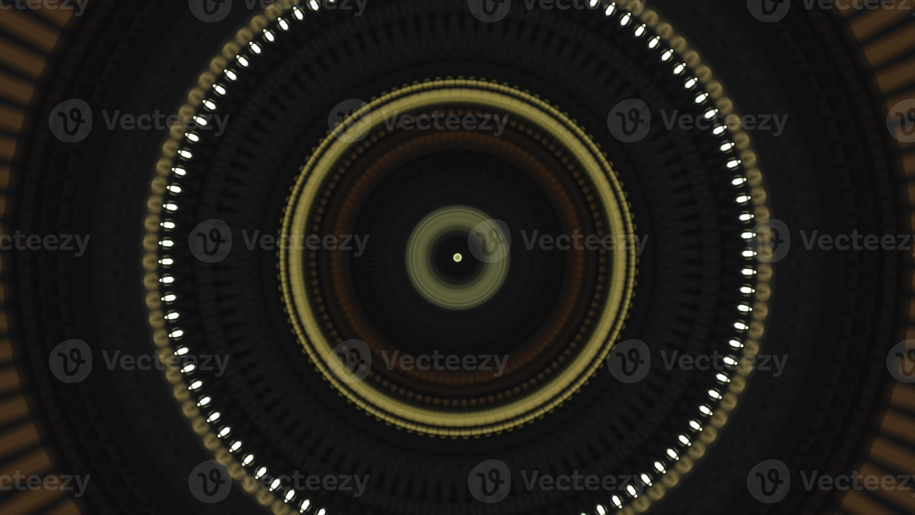 Shining Colorful Rings In Pulsating Motion Seamless Loop Concept Abstract Shimmering Circles