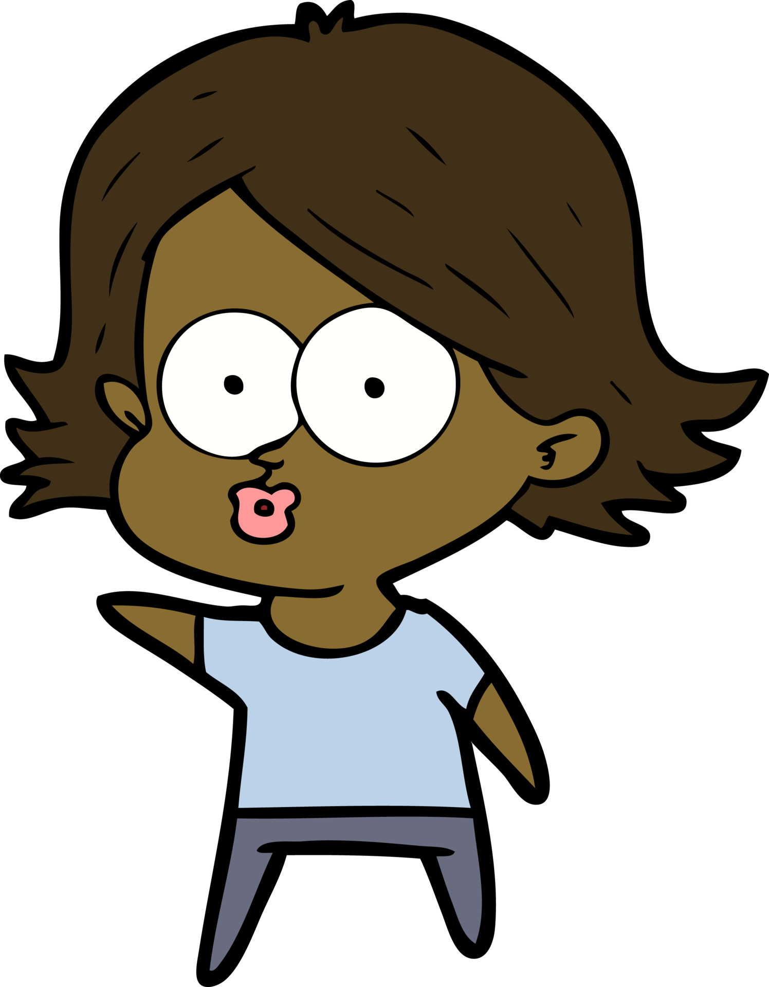 Cartoon Girl Pouting 42280662 Png