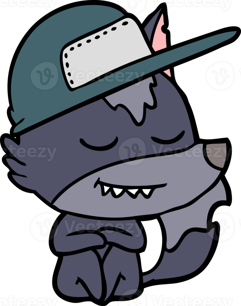 friendly cartoon wolf sitting 42283389 PNG friendly cartoon wolf sitting 42283389 PNG