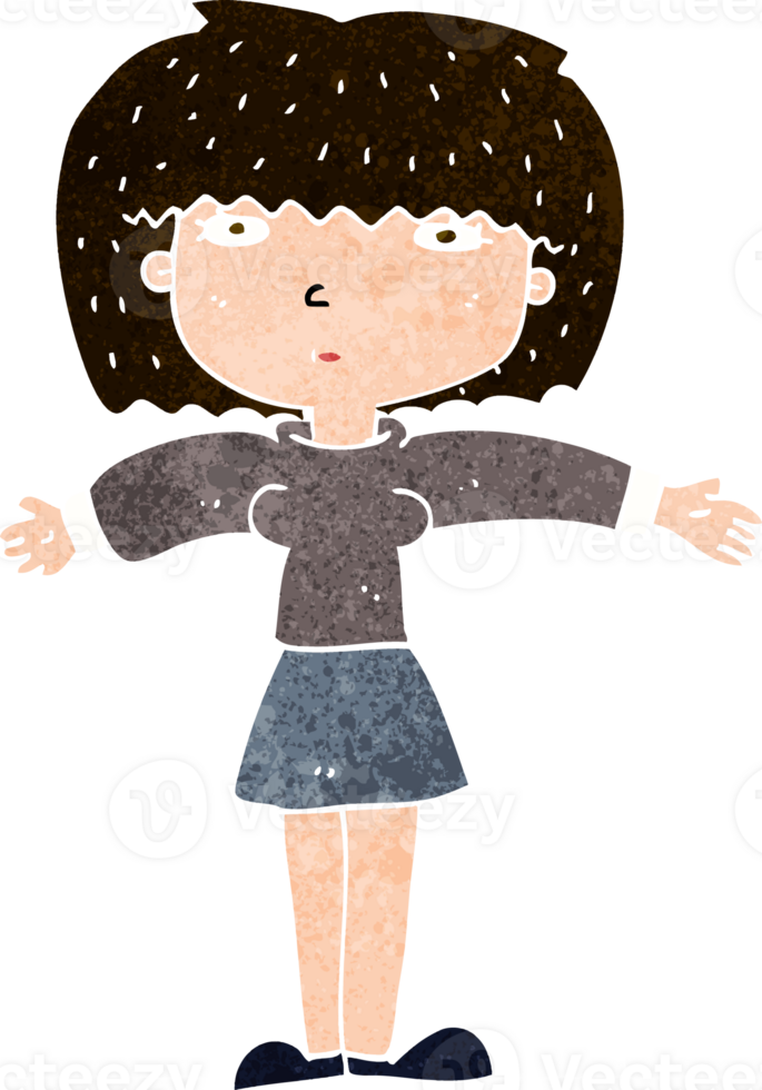 cartoon woman shrugging shoulders 42327883 PNG