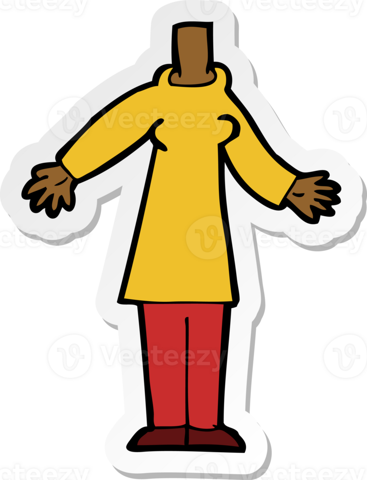 Sticker Of A Cartoon Body 42328215 Png