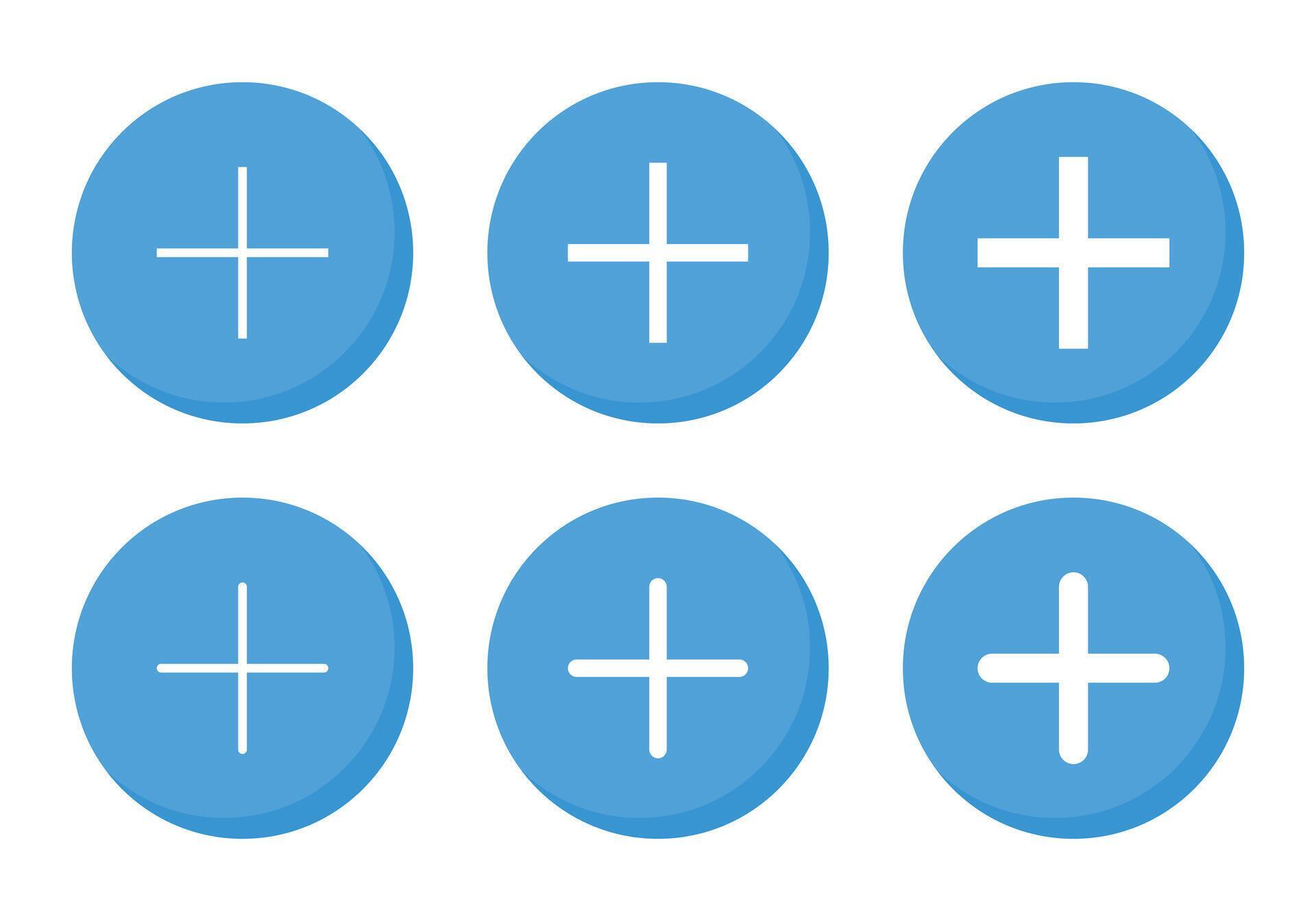 Add Button Icon Vector In Flat Style Plus Symbol On Blue Circle 42328891 Vector Art At Vecteezy