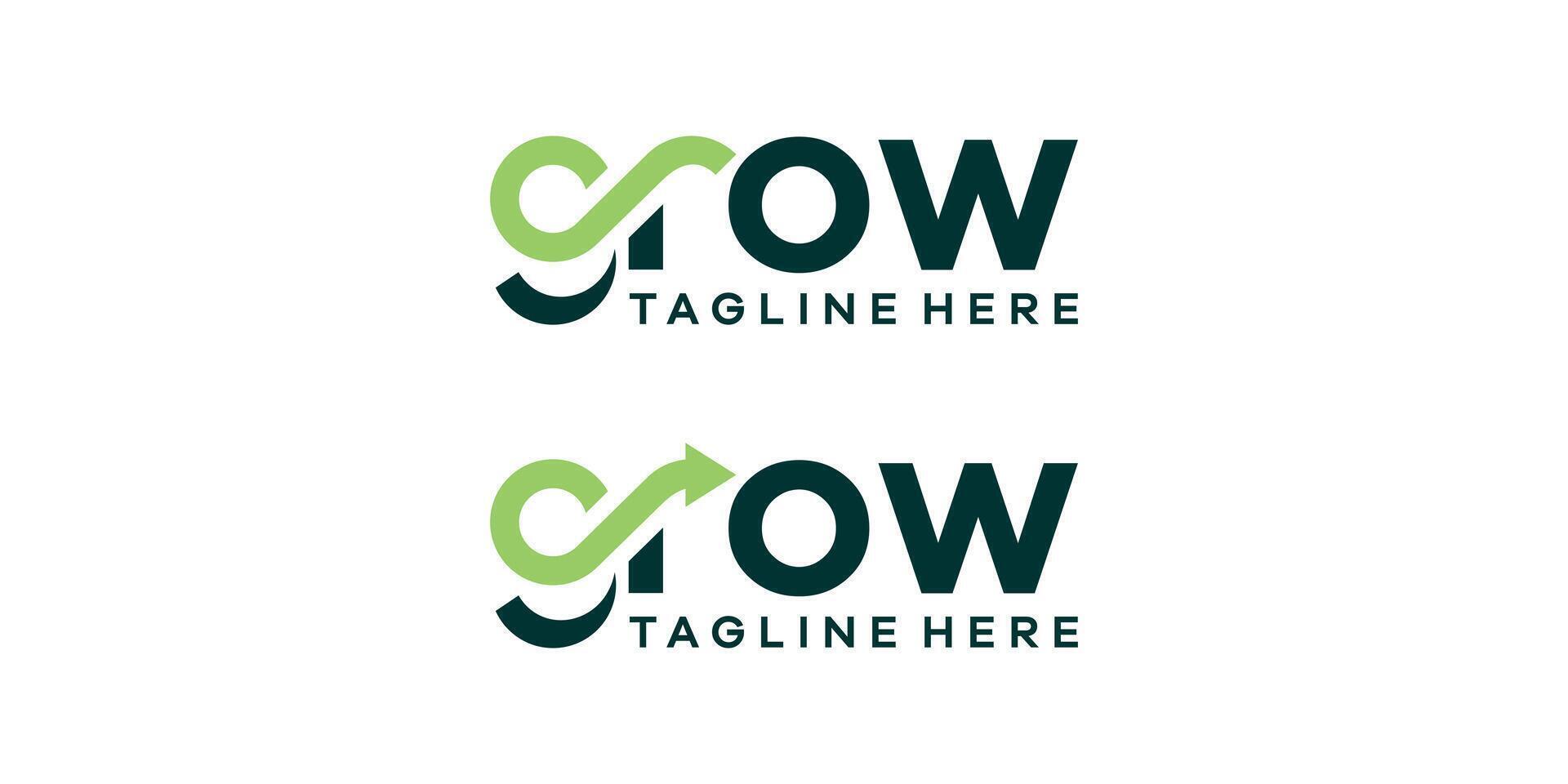 Creative Growth Logo Design Word Mark Logo Design Logo Design Template Creative Ideas