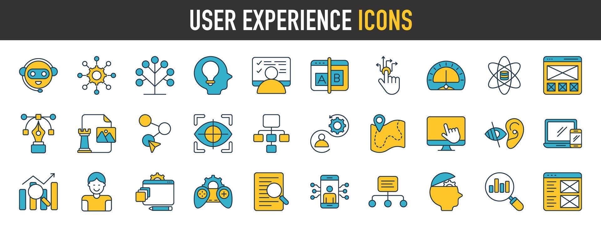 User Interface Icons Set Basic Ui Ux Icons Set Vector Illustration